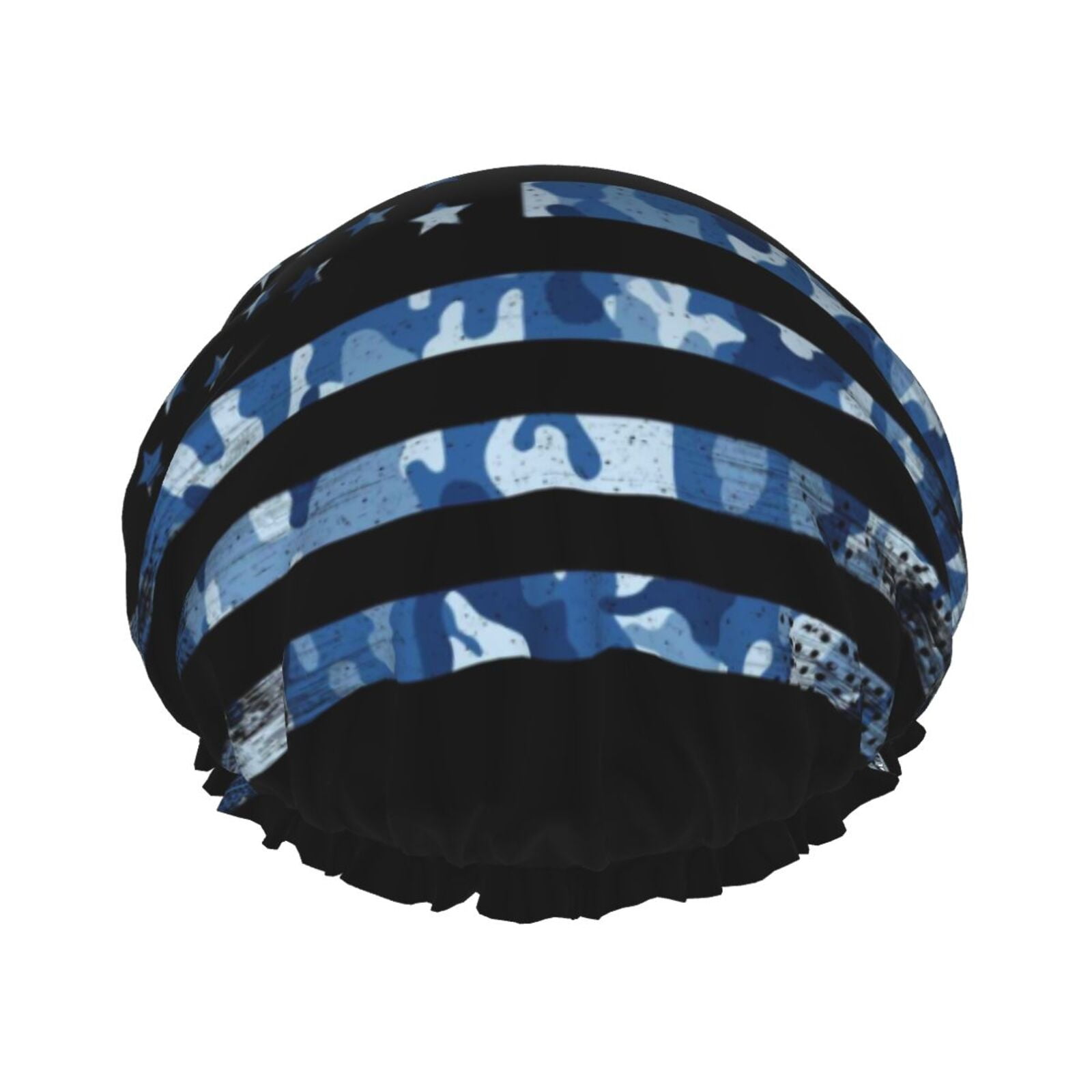 Balery Navy Camouflage American Flag Shower Caps, Double Layer ...