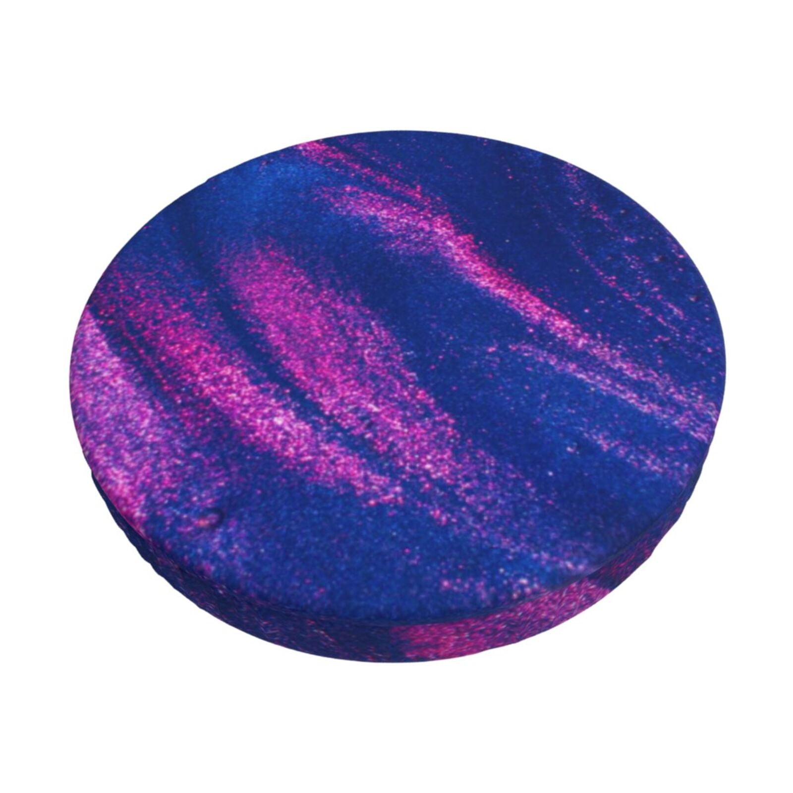 Balery Neon Gradient Blue Velvet Round Bar Chair Cushion Cover ...