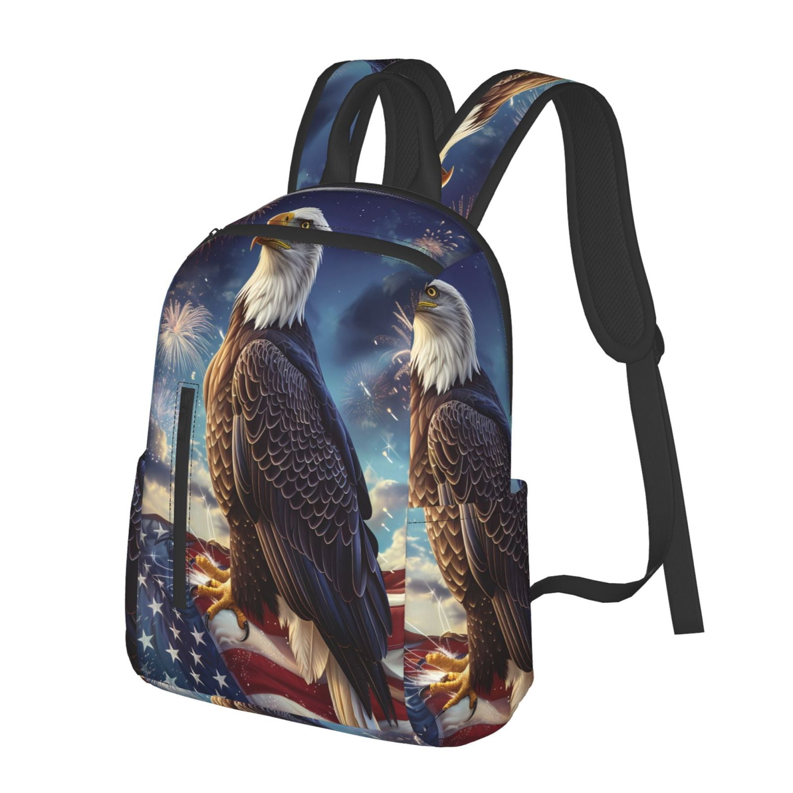 Balery Night Sky Bald Eagle Lightweight Backpack for Men and Women ...