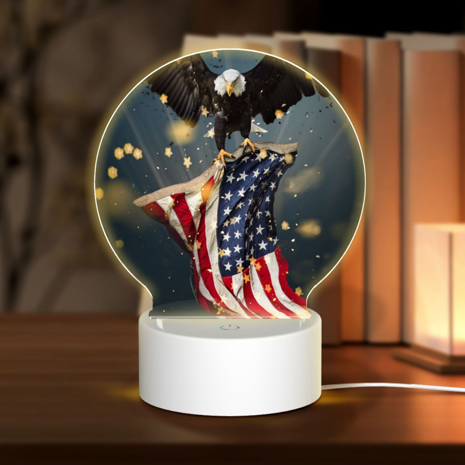 Balery North American Bald Eagle1 Pattern Acrylic Night Light Gift with ...