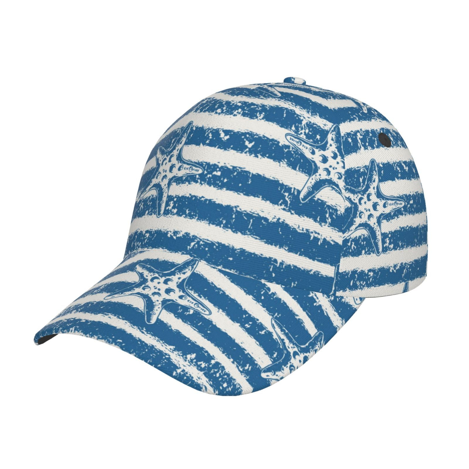 Balery Ocean On Striped Baseball Cap For Women Men,Adjustable Size For ...