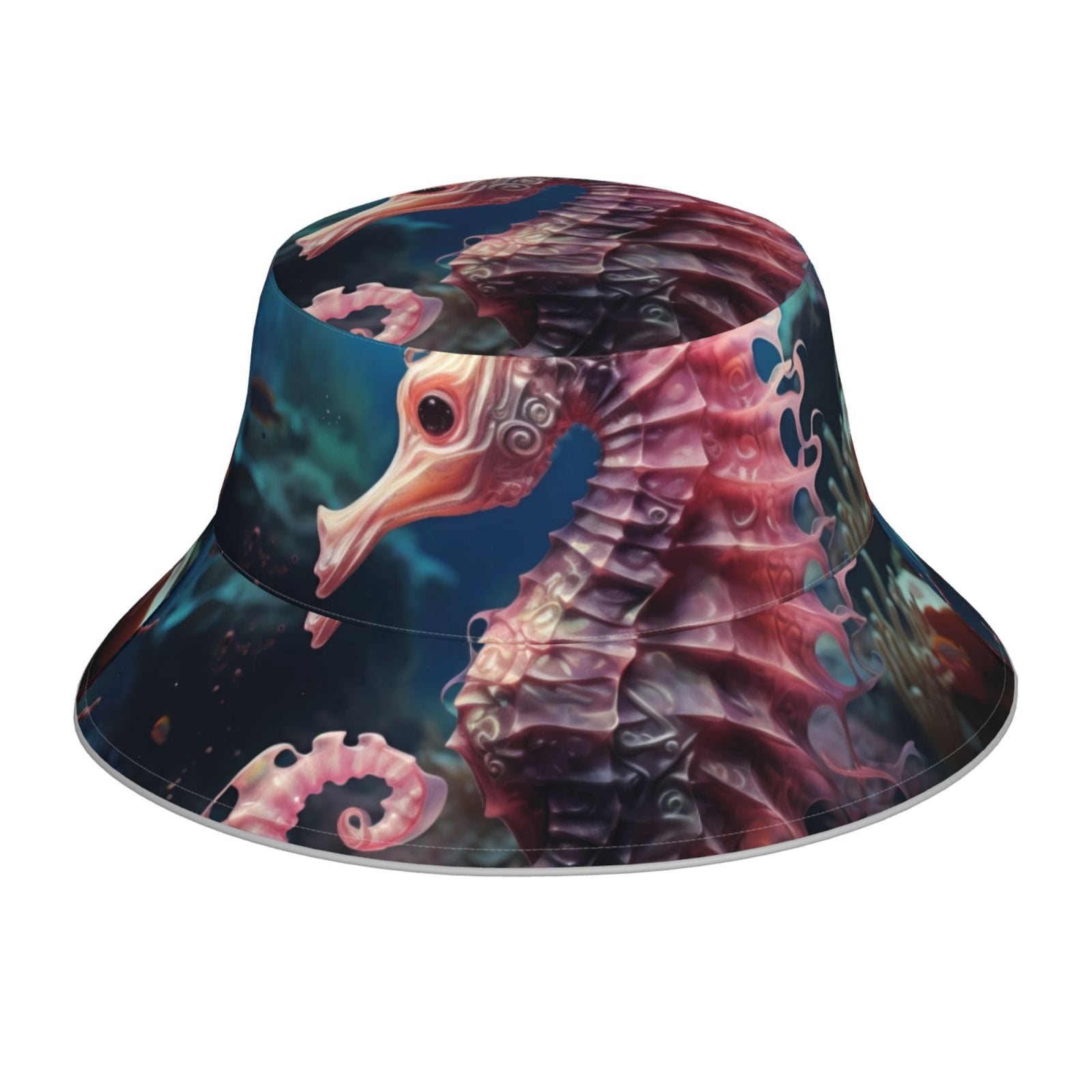 Balery Ocean Seahorse Sun Hats for Men Women Bucket Hat UPF 50+ Buckey ...