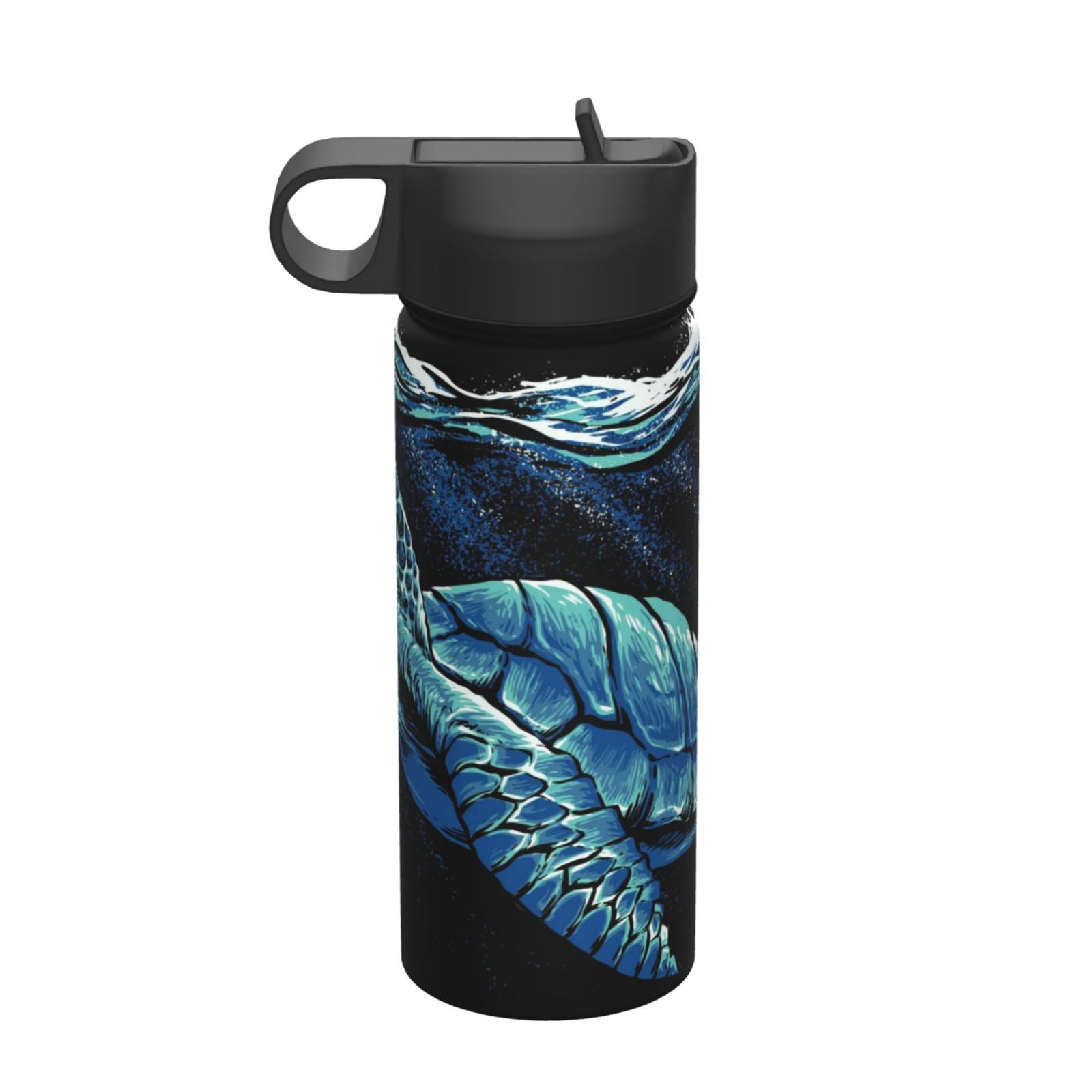 Balery Ocean Turtle Pattern Water Bottle,18oz Sports Insulated Kettle ...