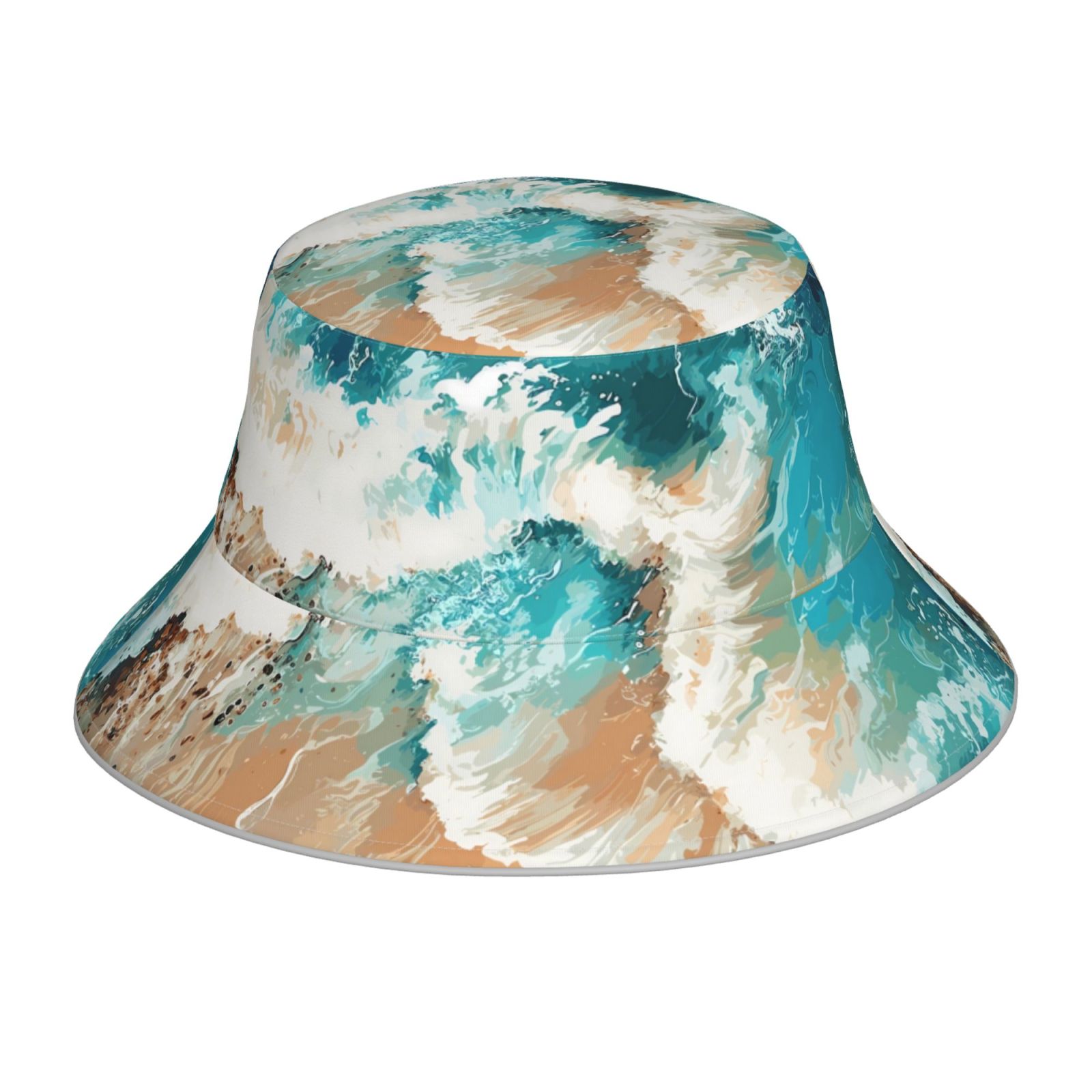 Balery Ocean Wave Crash Sun Hats for Men Women Bucket Hat UPF 50 ...