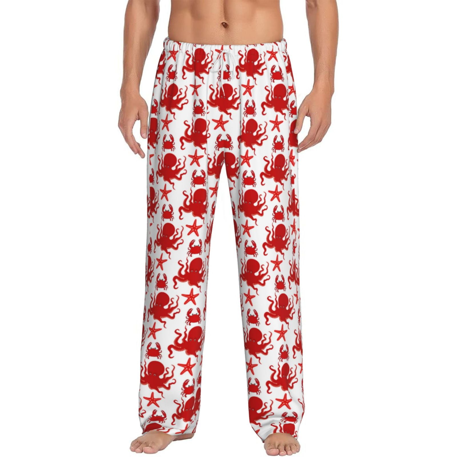 Balery Octopus print Men's Pajama Pants,Ultra Lightweight Pjs,Lounge ...