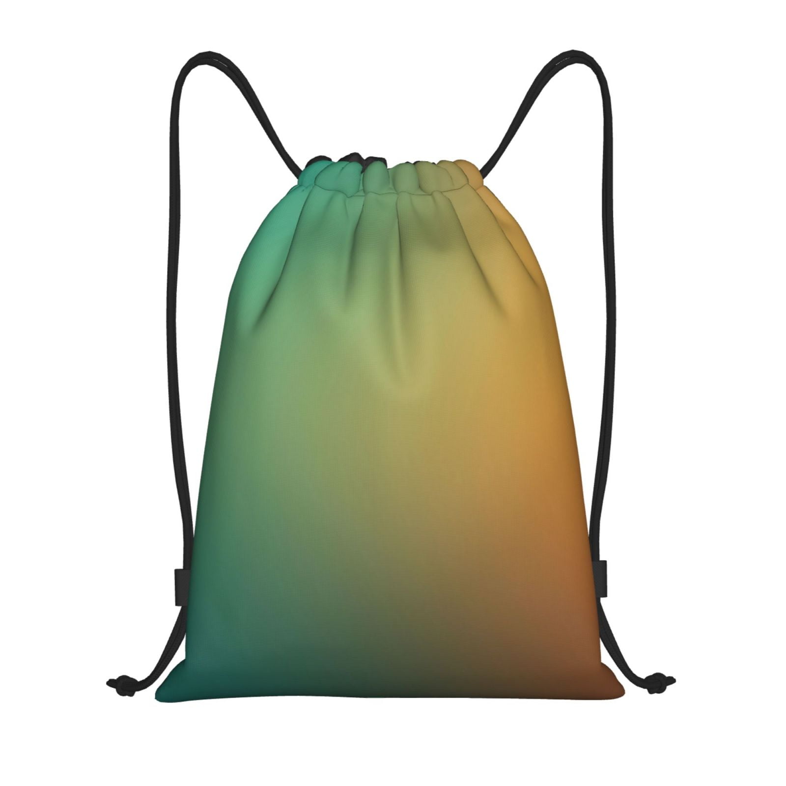 Balery Orange To Teal Gradient Pattern Drawstring Backpack Bag Sport ...