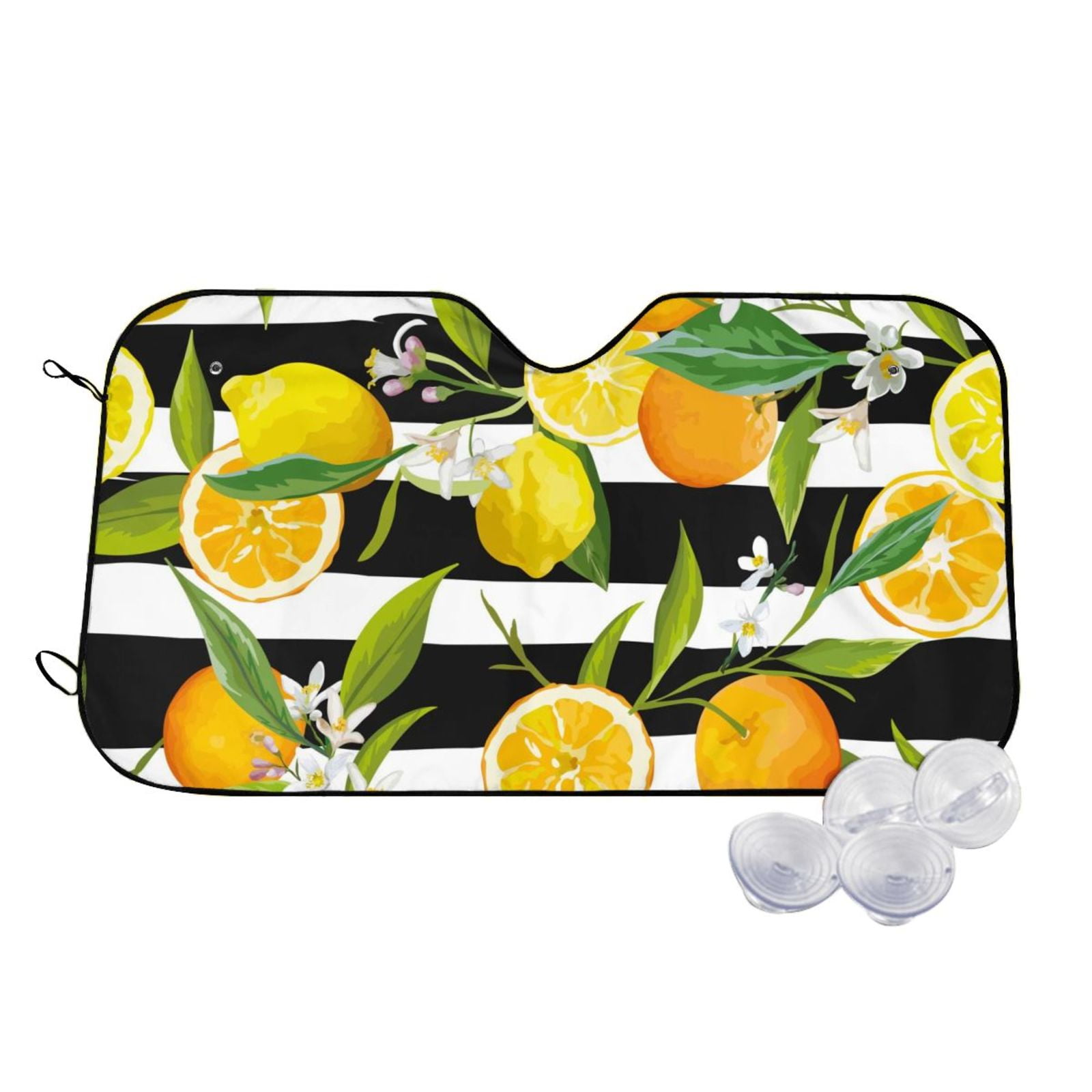 Balery Orange and Lemon Print Car Windshield Sun Shade,Windshield ...