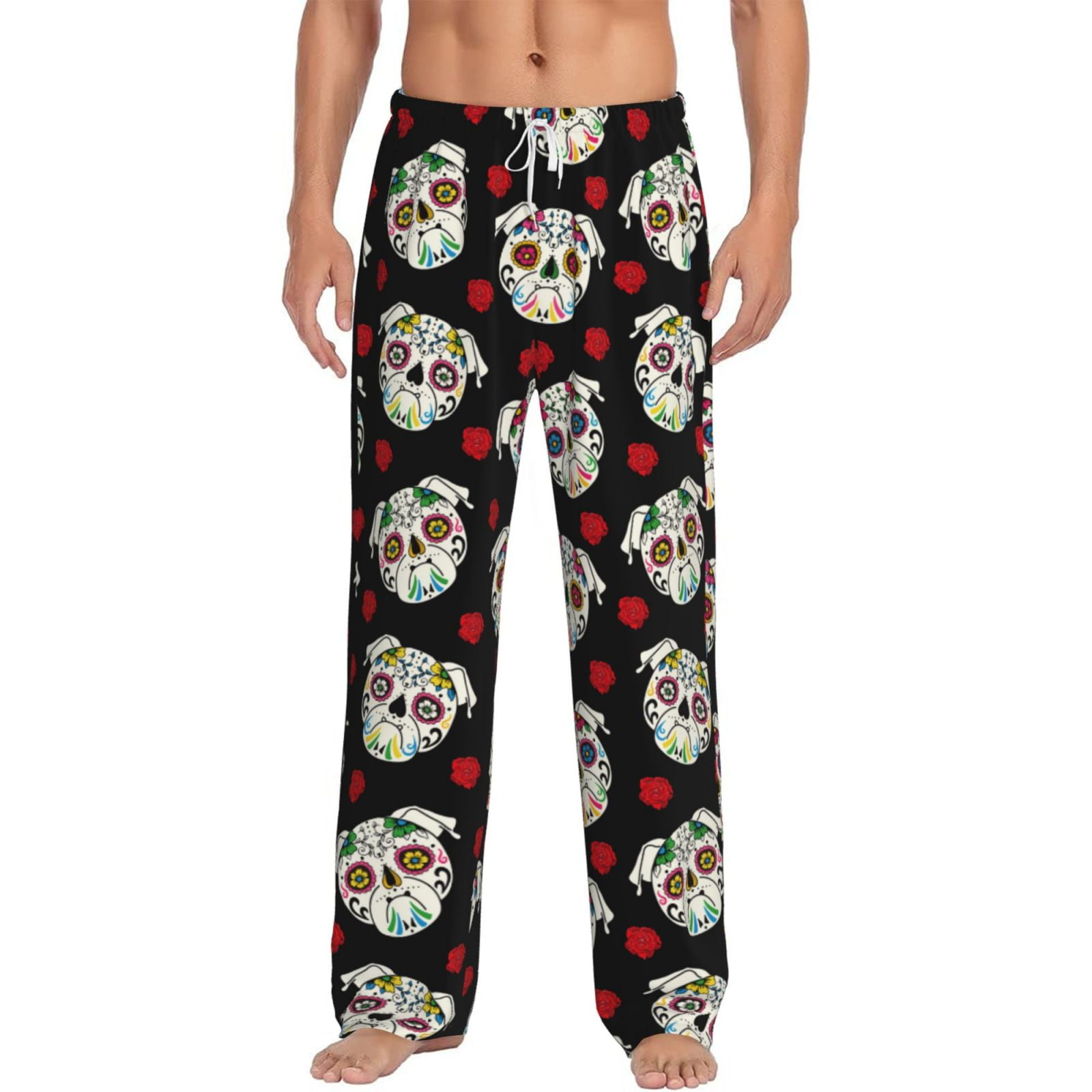 Balery PUG print Men's Pajama Pants,Ultra Lightweight Pjs,Lounge Pant-X ...