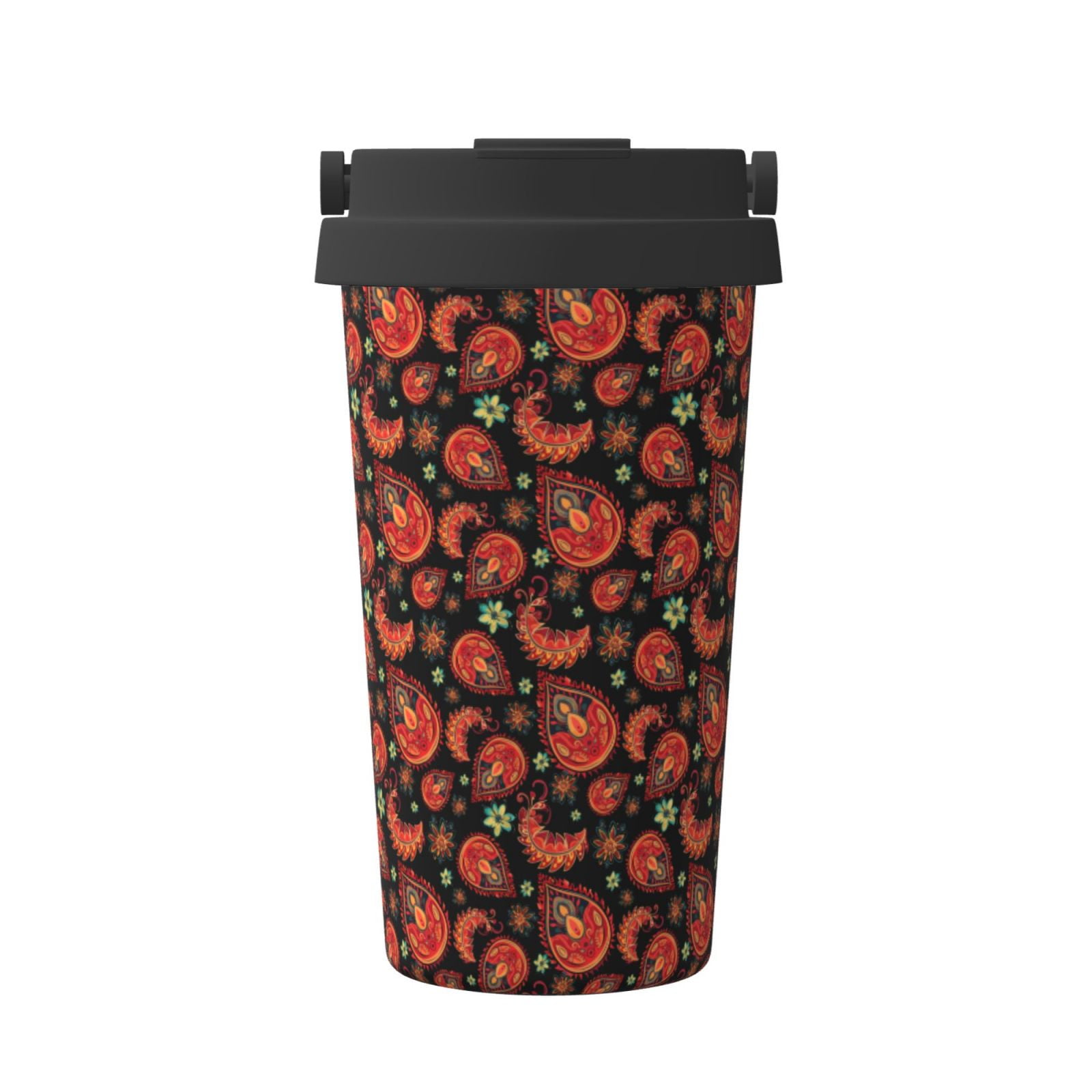 Balery Paisley 5 Pattern Insulated Coffee Travel Mug Stainless Steel ...