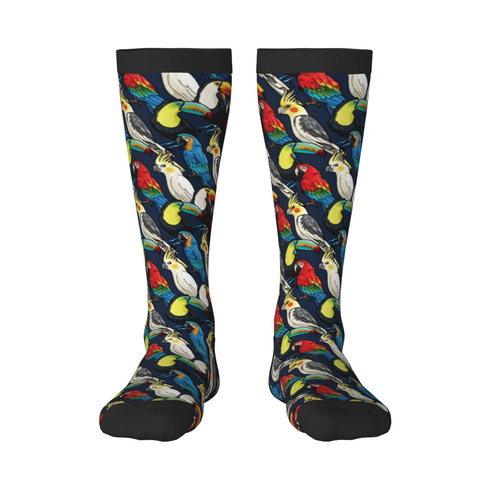 Balery Parrot Printed Novelty Socks Men's Women's Crew Socks Sports ...