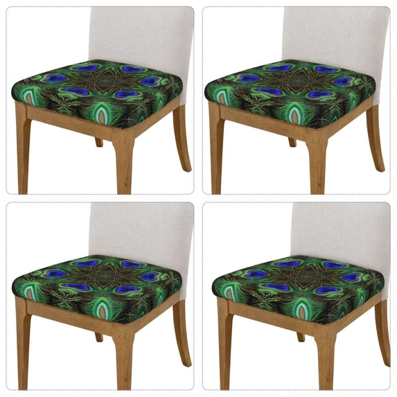Balery Peacock Feathers Stretch Couch Cushion Covers, Individual Sofa ...
