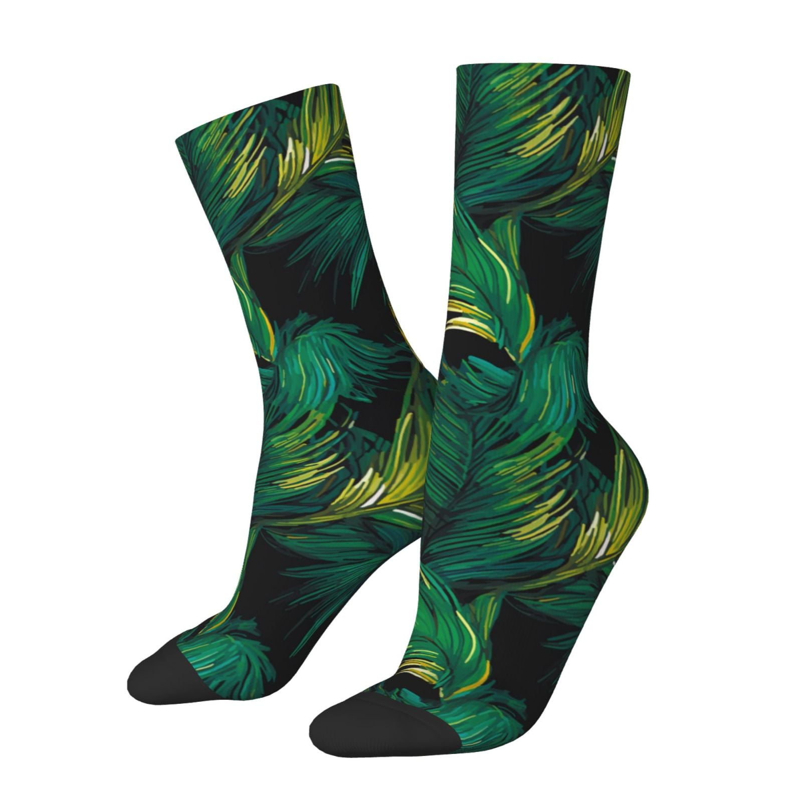 Balery Peacock Feathers2 Pattern Crew Socks Unisex– Soft & Breathable ...