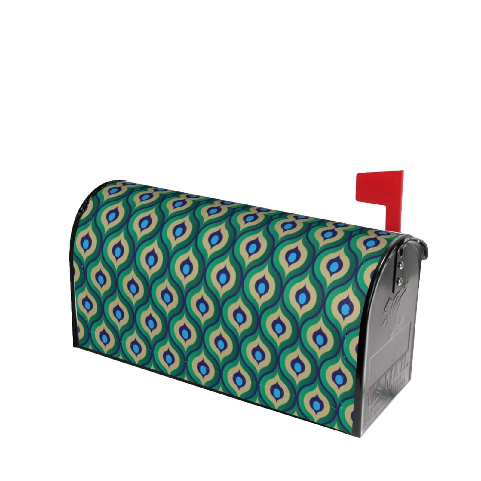 Balery Peacock'S Tail Mailbox Cover - Standard Size-25.5x21 in ...