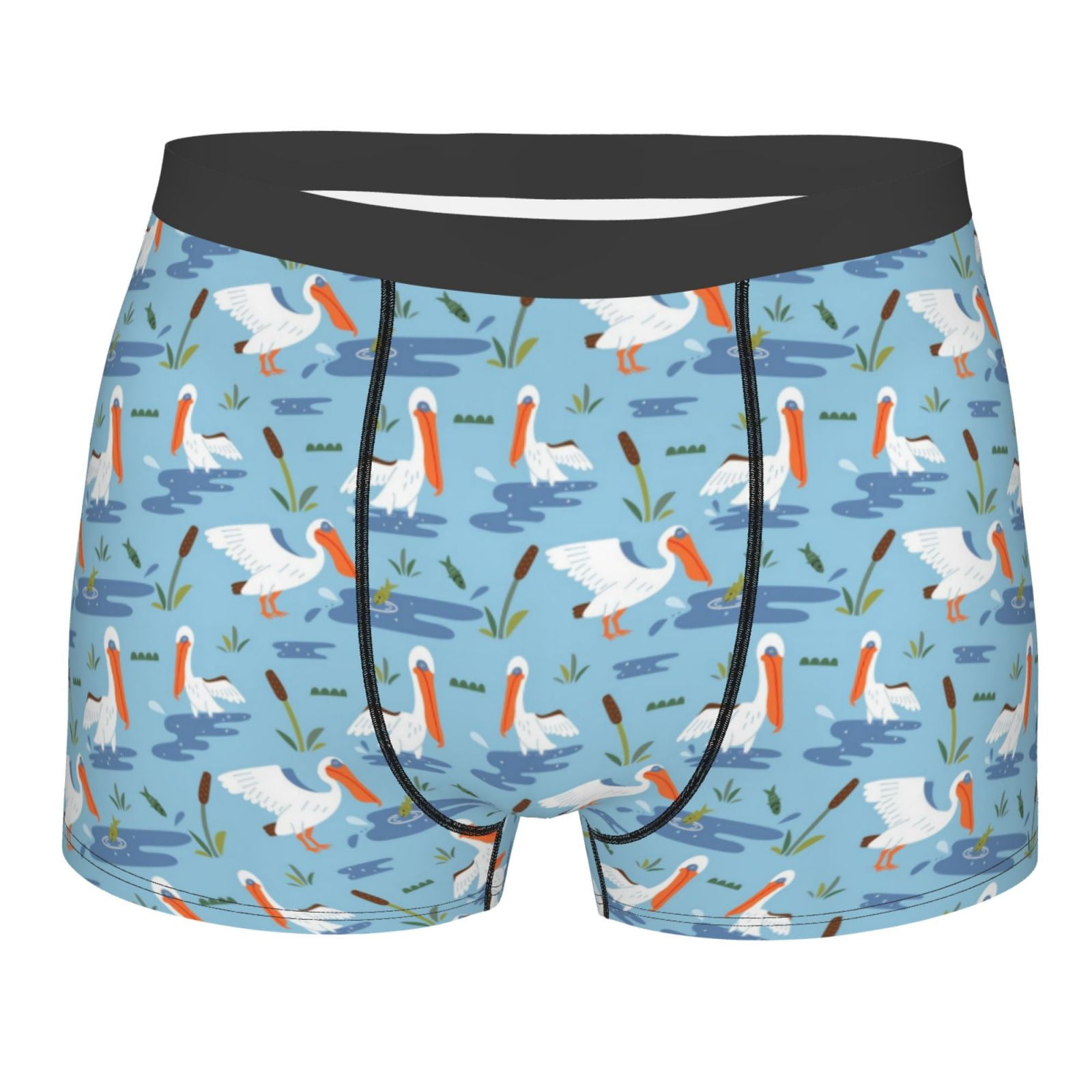 Balery Pelican Reed And Fish Men's Boxer Briefs, Soft and Breathable ...