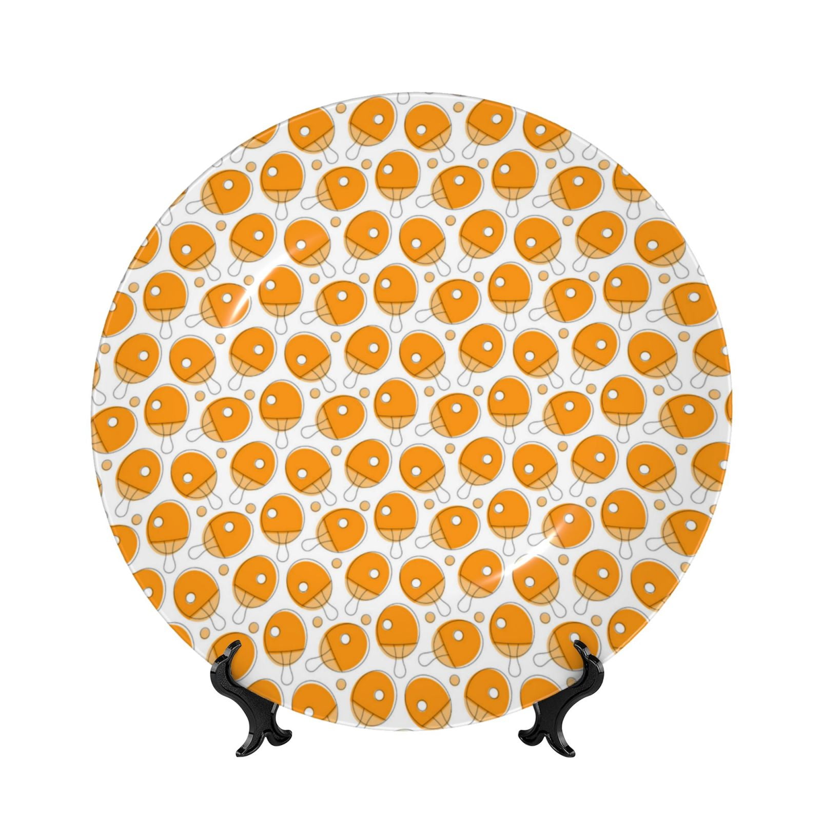 Balery Ping-Pong Table Tennis Racket Print Bone China Decorative Plate ...