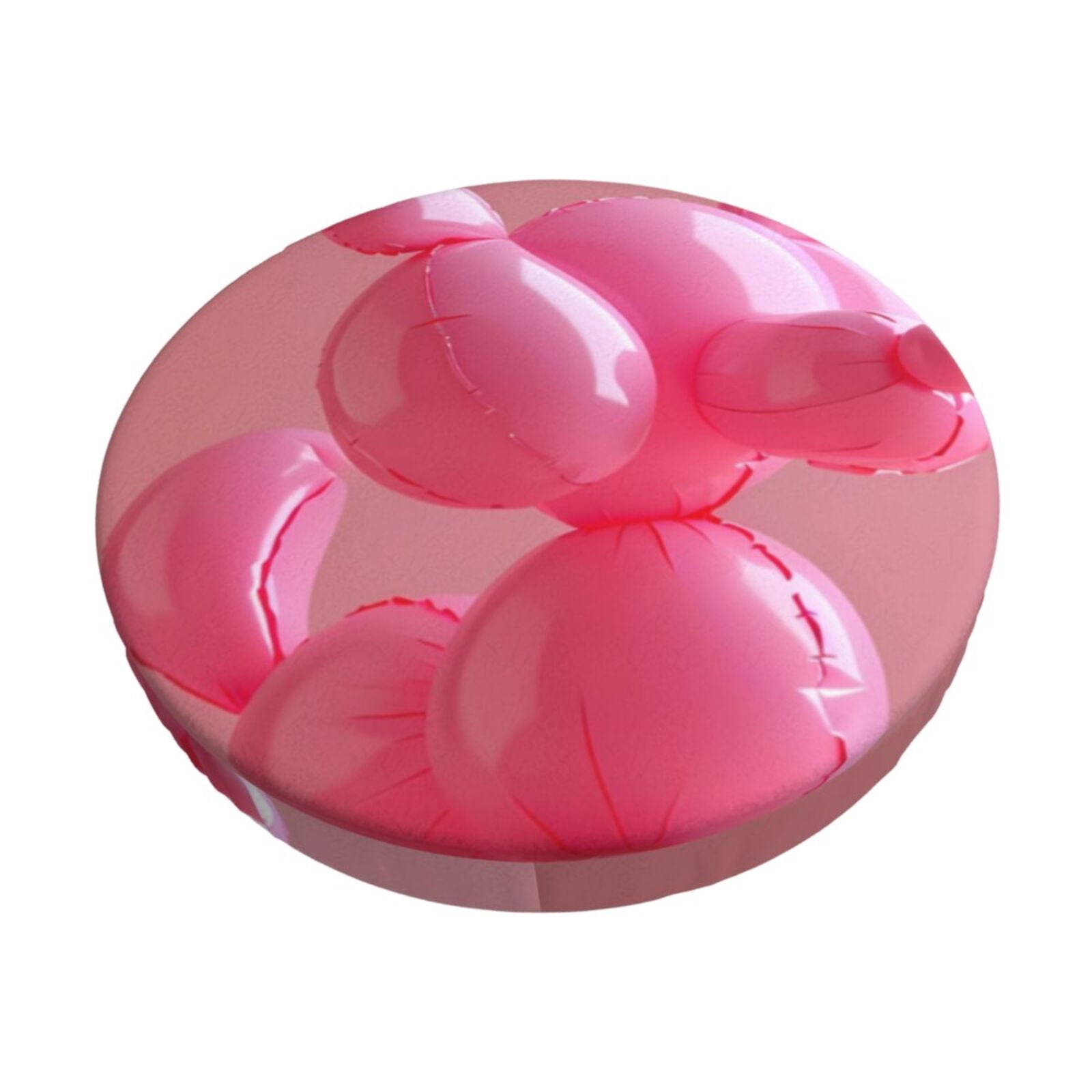 Balery Pink Balloon Puppy Art Round Bar Stool Seat Covers Velvet Fabric ...
