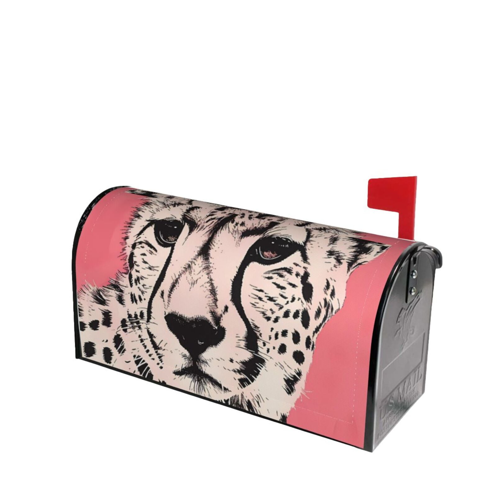 Balery Pink Cheetah Art Mailbox Cover - Standard Size-21x18 in ...
