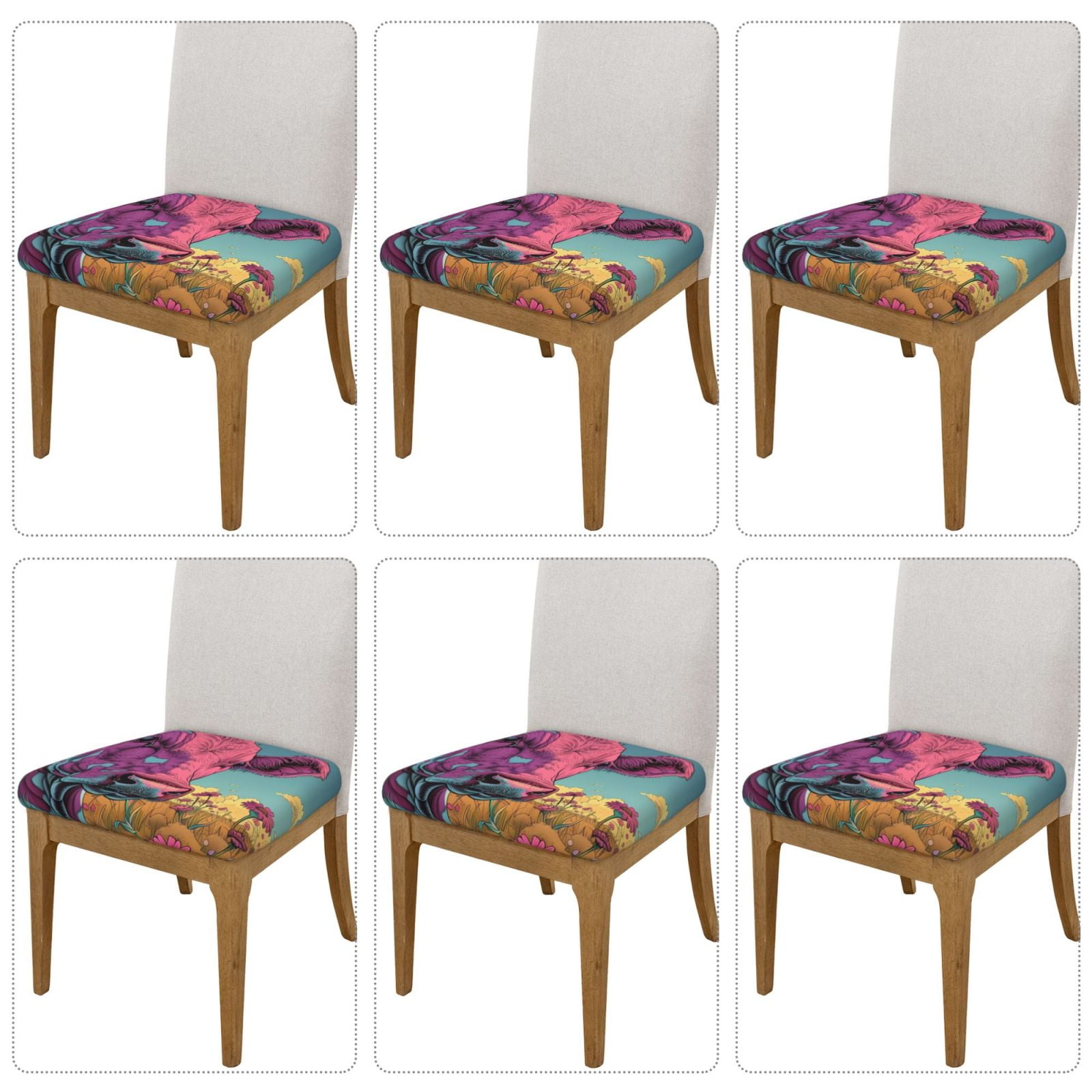 Balery Pink Cow In Sunflower Field Stretch Couch Cushion Covers ...