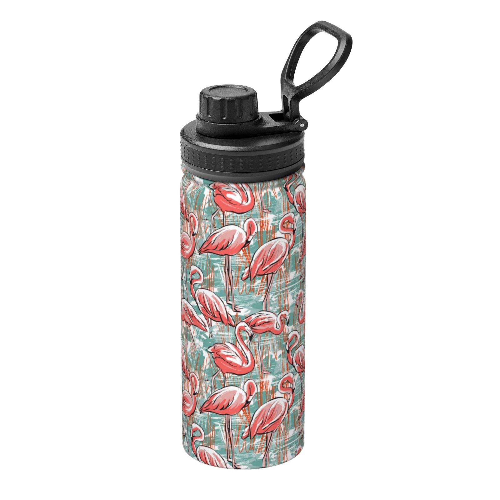 Balery Pink Flamingo Pattern 18oz Sports Insulated Kettle Stainless ...