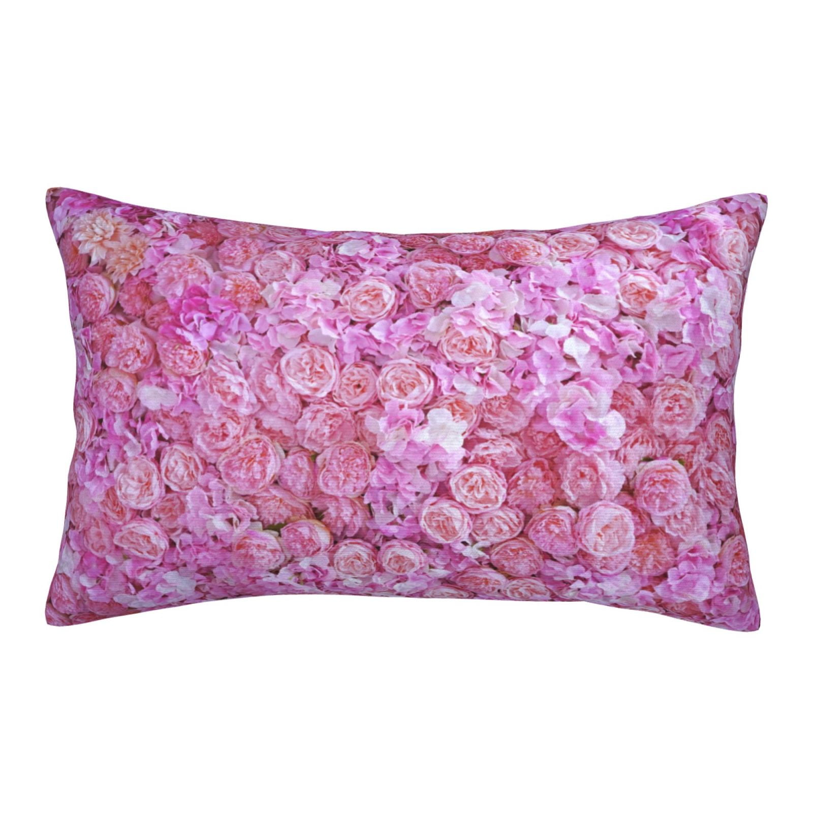 Balery Pink Roses Pattern Bedding Queen Pillow Cases - Envelope Closure ...