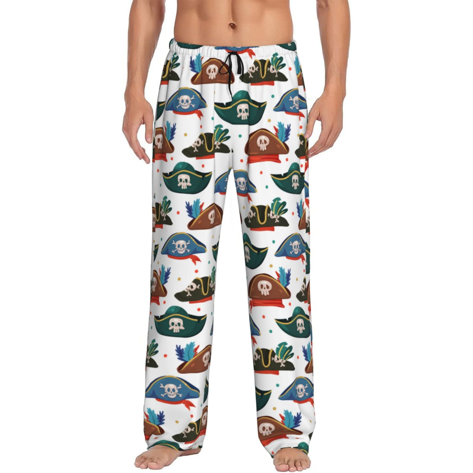 Balery Pirate hats print Men's Pajama Pants,Ultra Lightweight Pjs ...