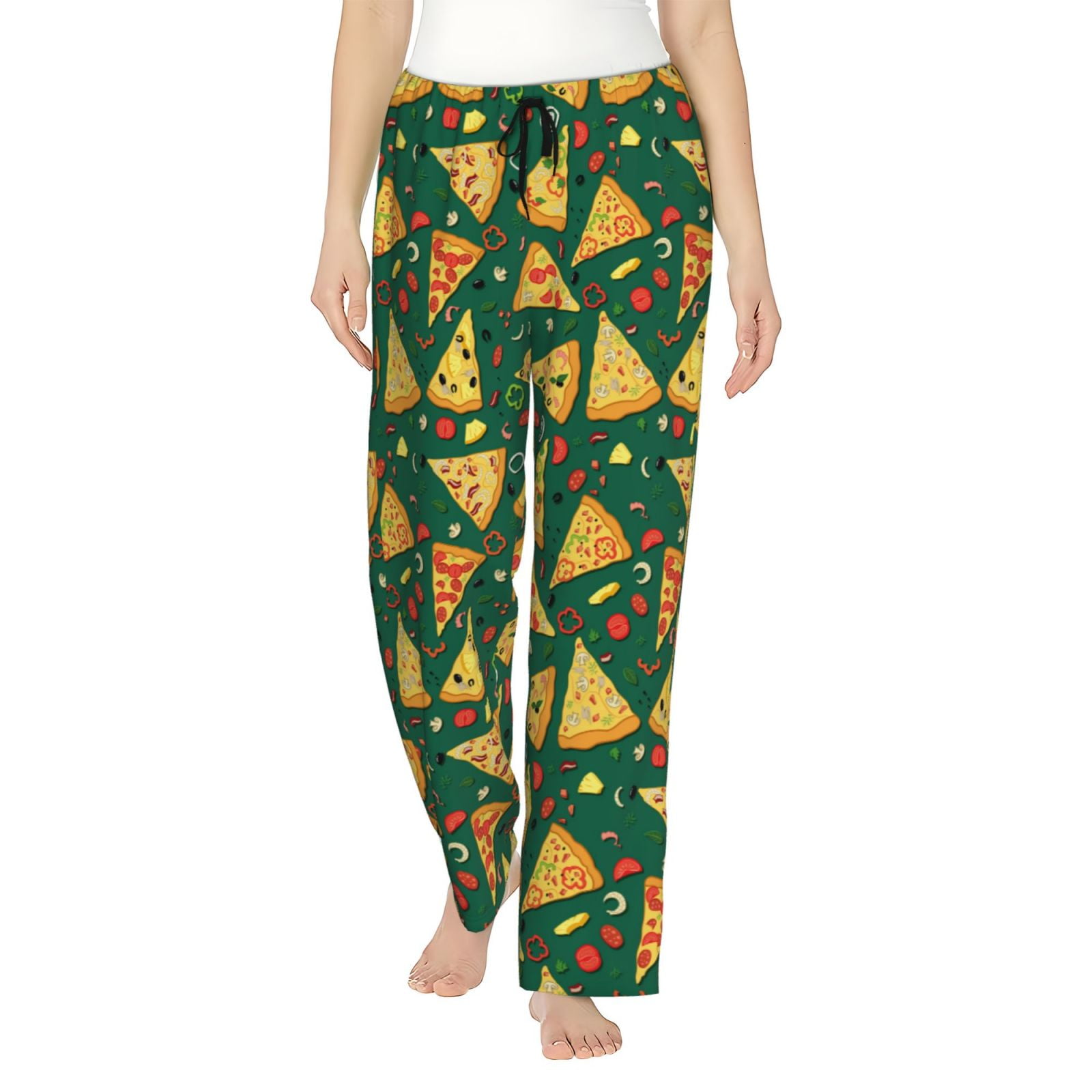 Balery Pizza print Women's Pajama Pants,Ultra Lightweight Pjs,Lounge ...
