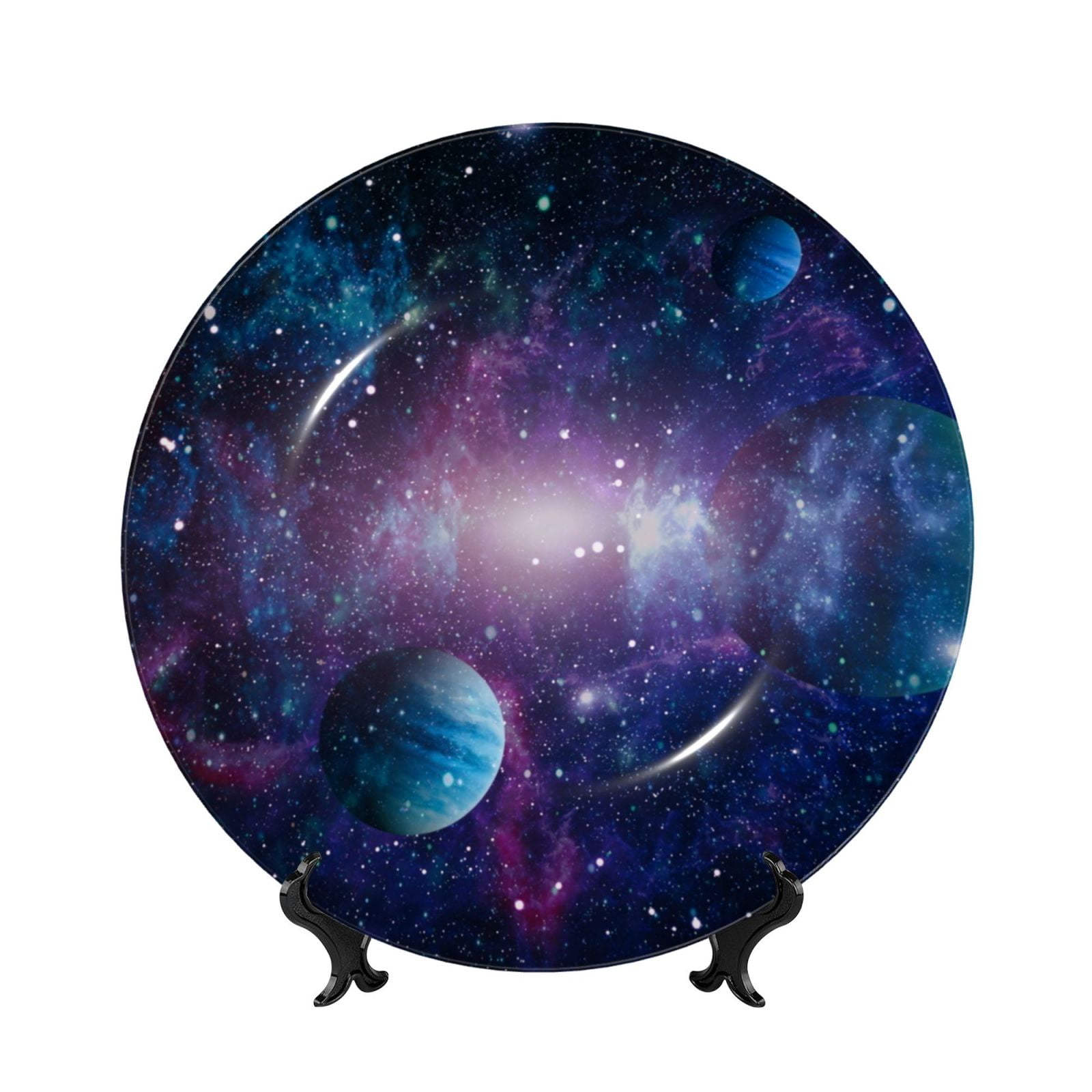 Balery Planets Stars And Galaxies1 Print Bone China Decorative Plate ...