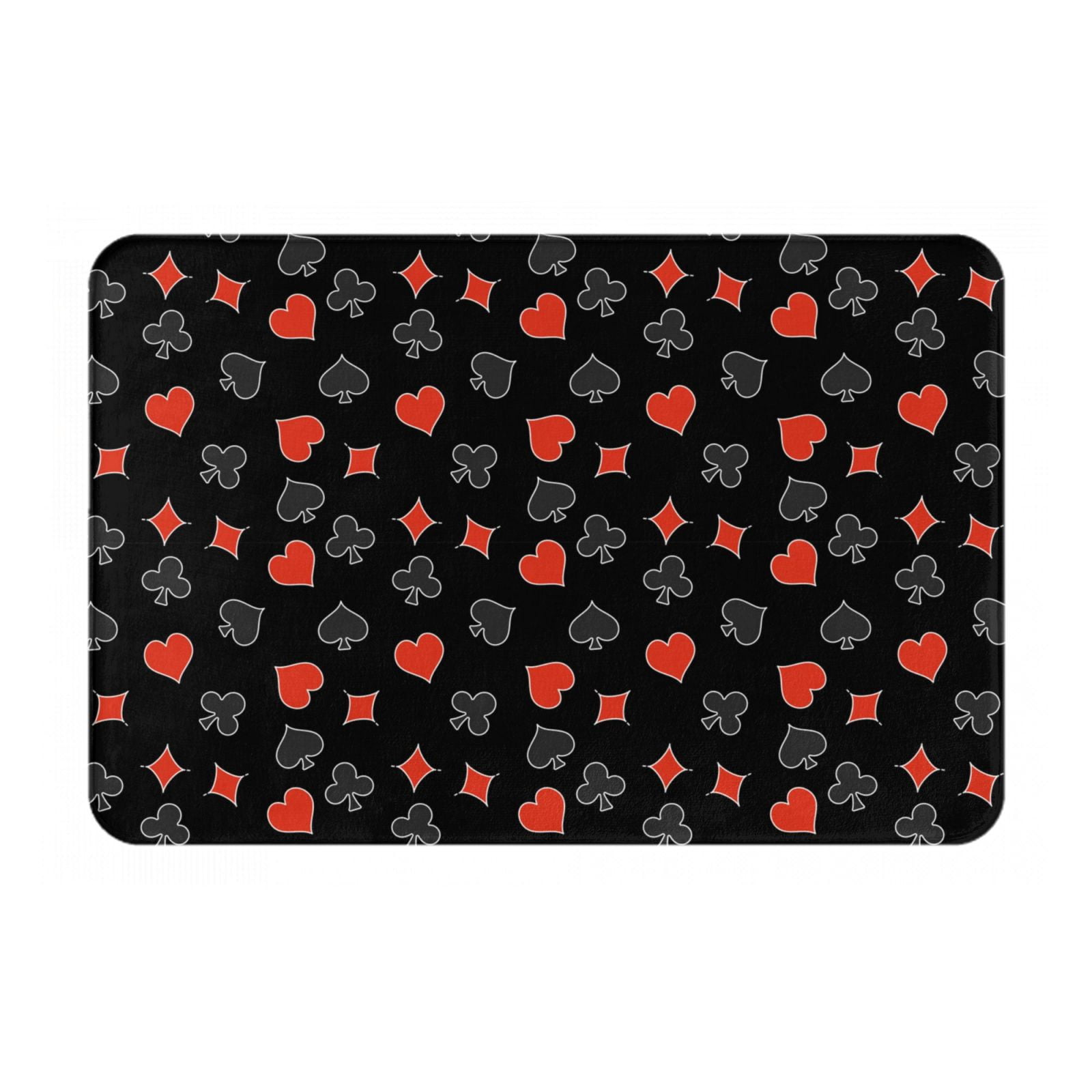 Balery Poker Creative Symbols Doormat, Durable Flannel Fabric ...