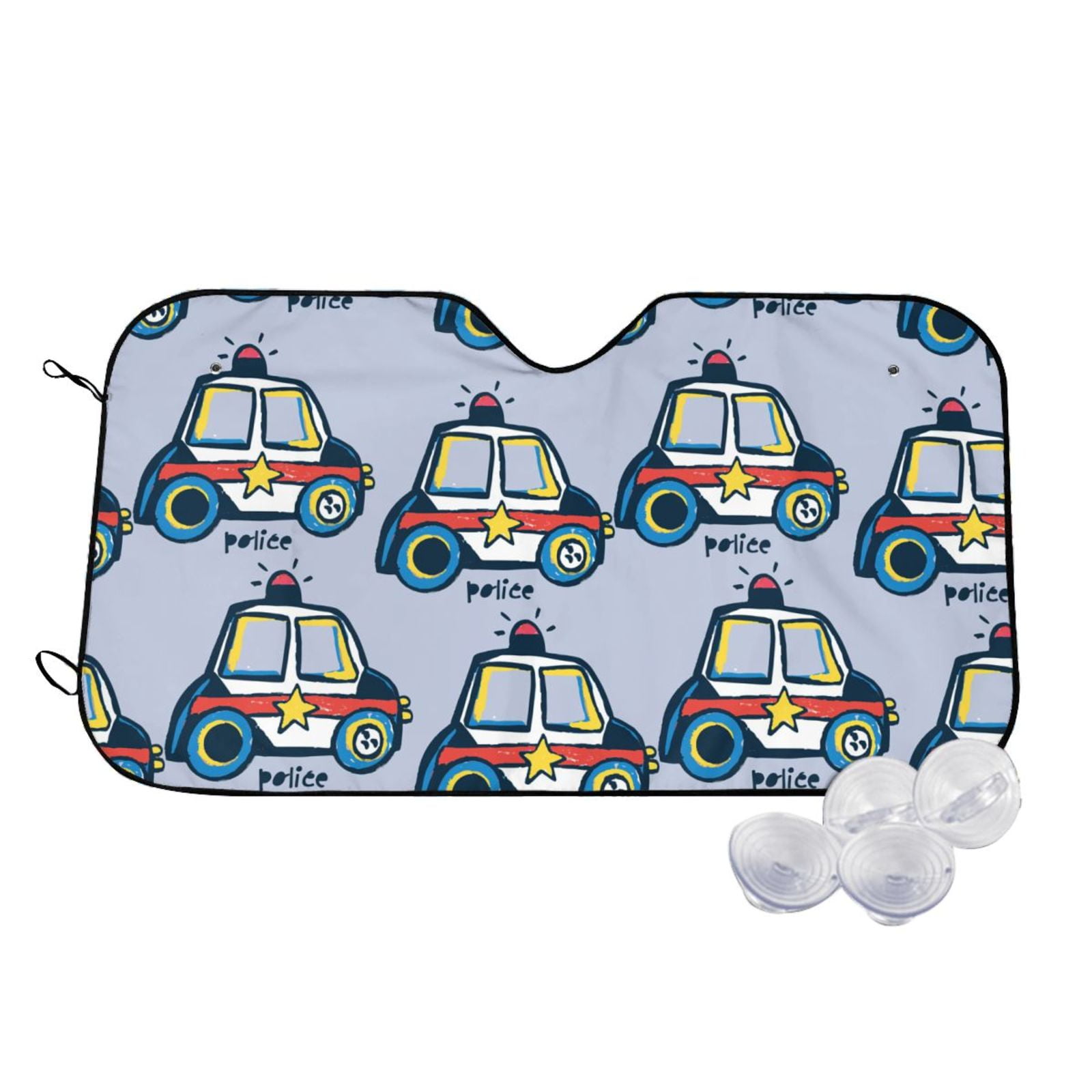 Balery Police Car Print Car Windshield Sun Shade,Windshield Sunshade ...