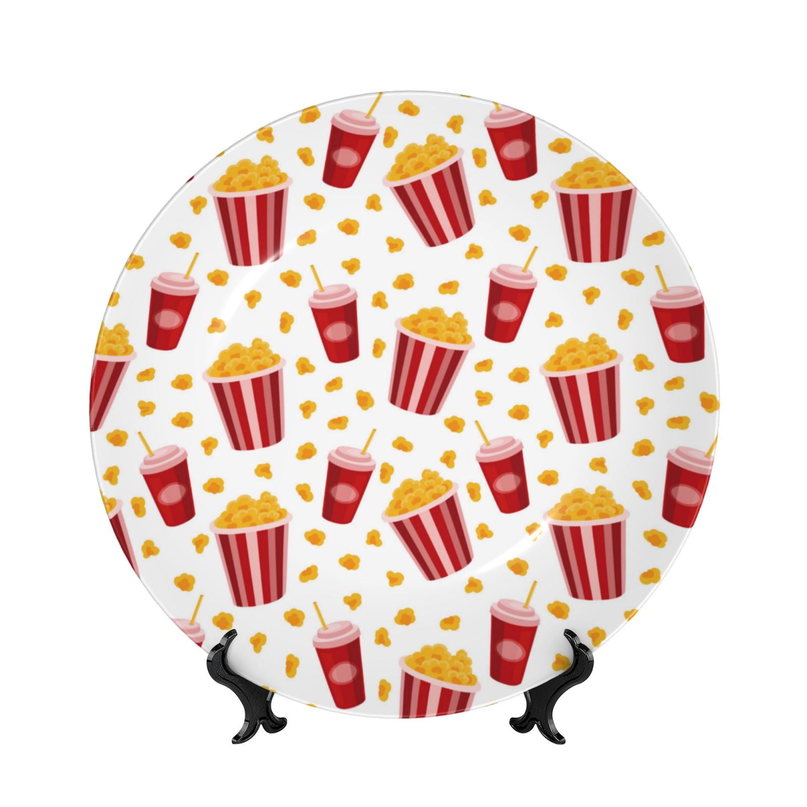 Balery Popcorn Print Bone China Decorative Plate Ceramic Dinner Plates ...