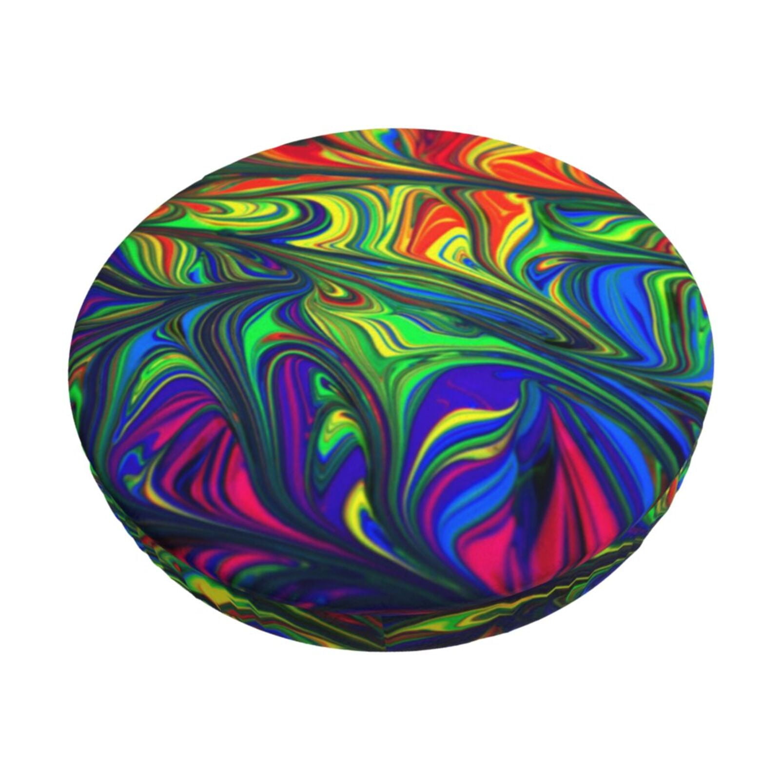 Balery Pride Rainbow Round Bar Stool Seat Covers Velvet Fabric ...