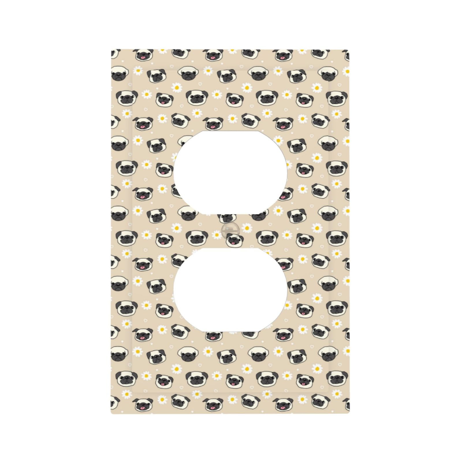 Balery Pug Dog Face for Duplex Wall Plates Kit, Electrical Outlet ...