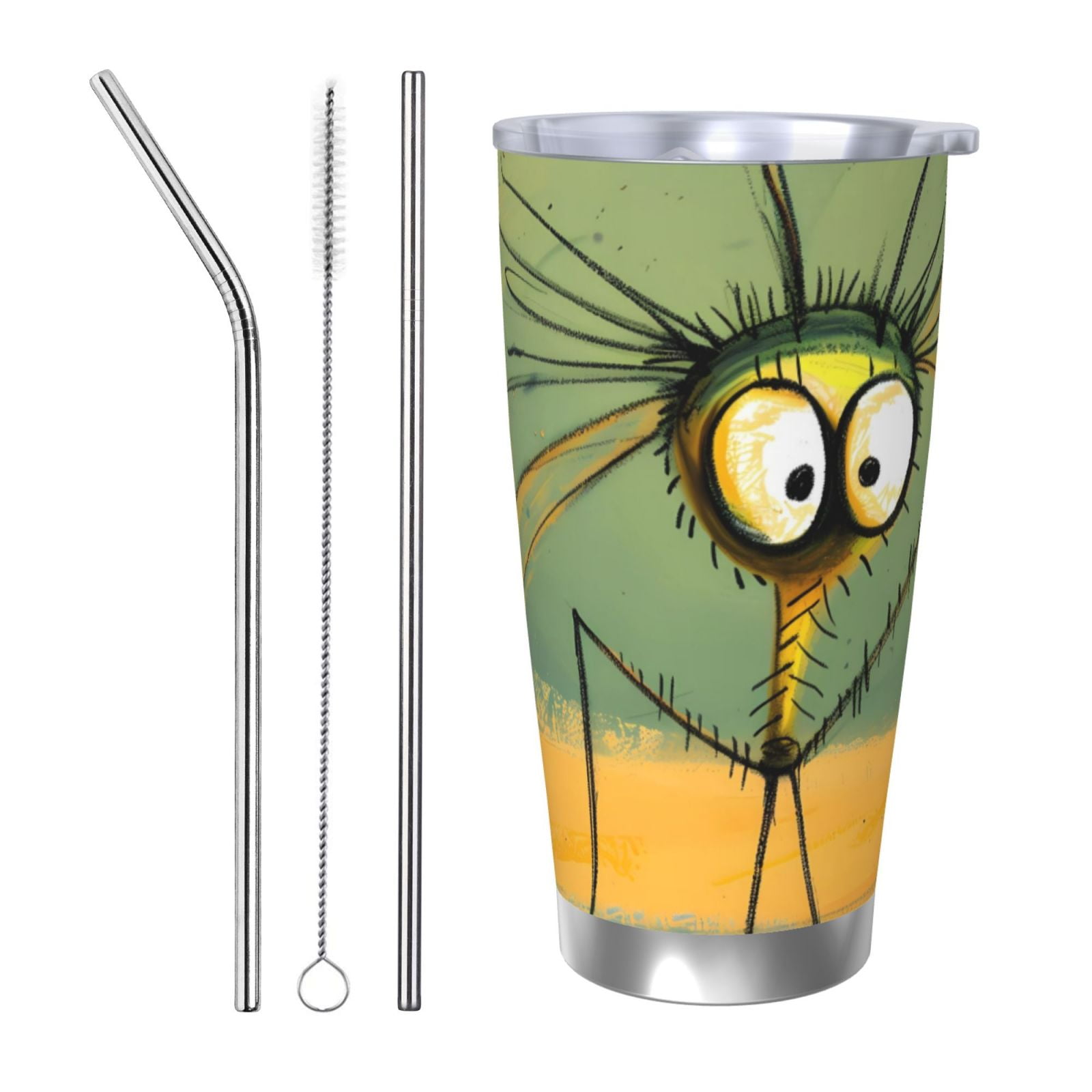 Balery Quirky Cartoon 123 Pattern 20oz Insulated Car Cup with Dual ...