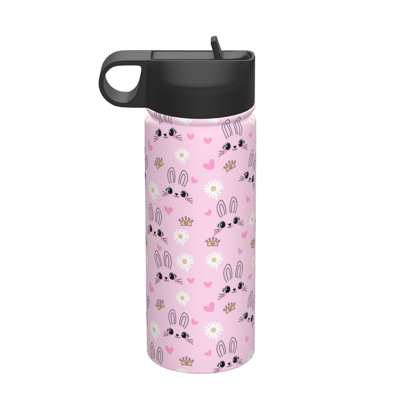 Balery Rabbit Face Pattern Water Bottle,18oz Sports Insulated Kettle ...