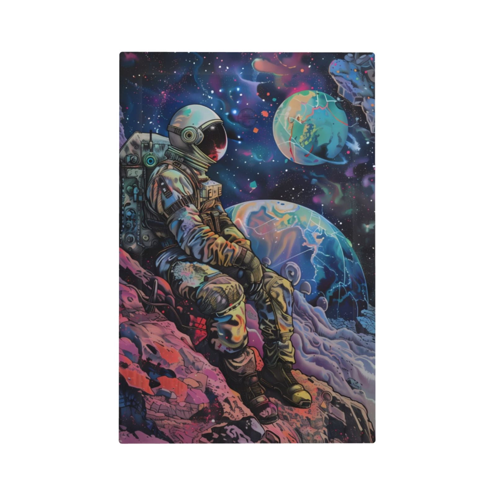 Balery Rainbow Astronaut Space Landscape for Duplex Wall Plates Kit ...