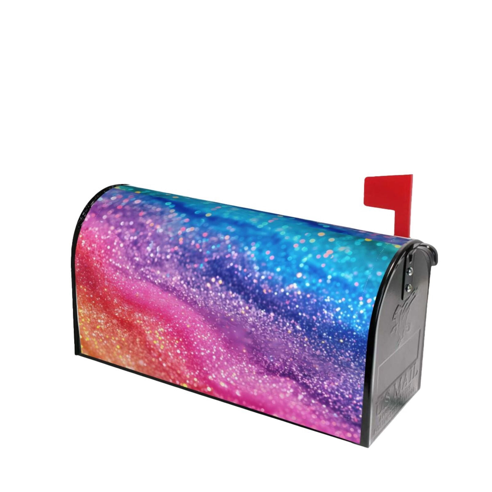 Balery Rainbow Glitter Cute Mailbox Cover - Standard Size-21x18 in ...