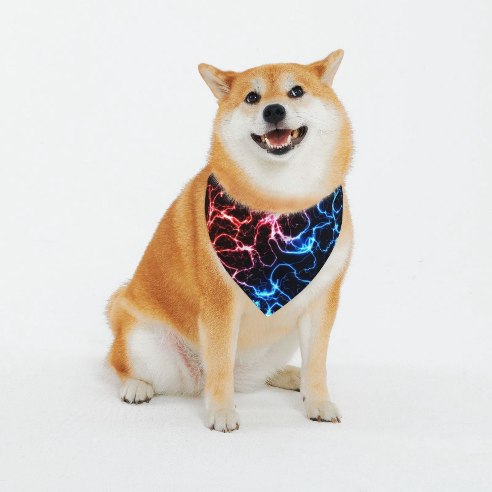 Balery Red And Blue Lightning Pattern Pet Scarf for Dogs and Cats ...