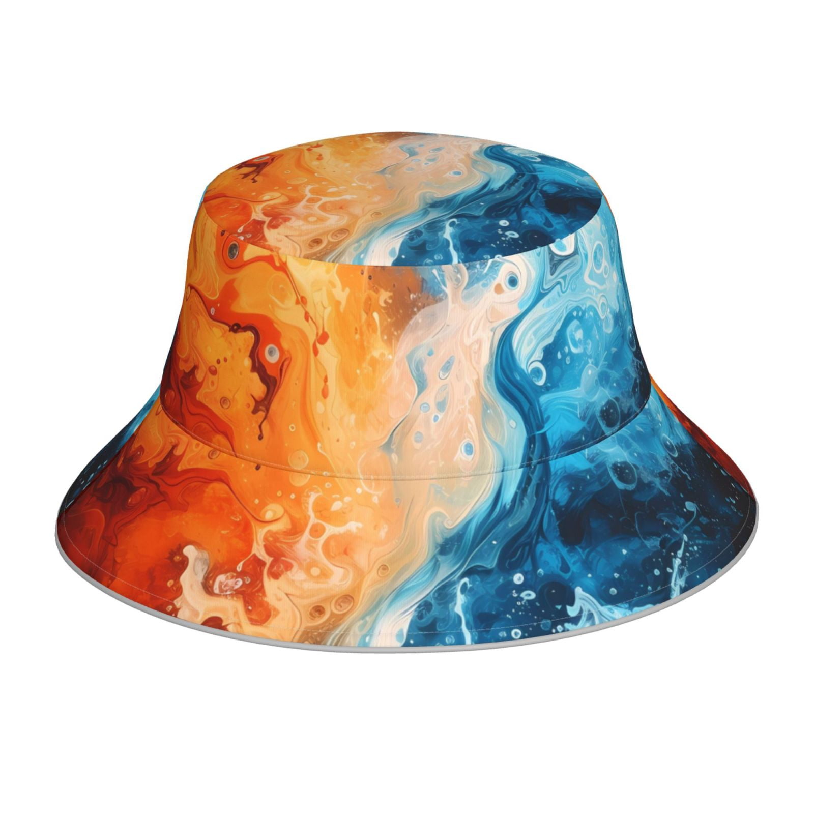 Balery Red And Blue Waves Sun Hats for Men Women Bucket Hat UPF 50 ...