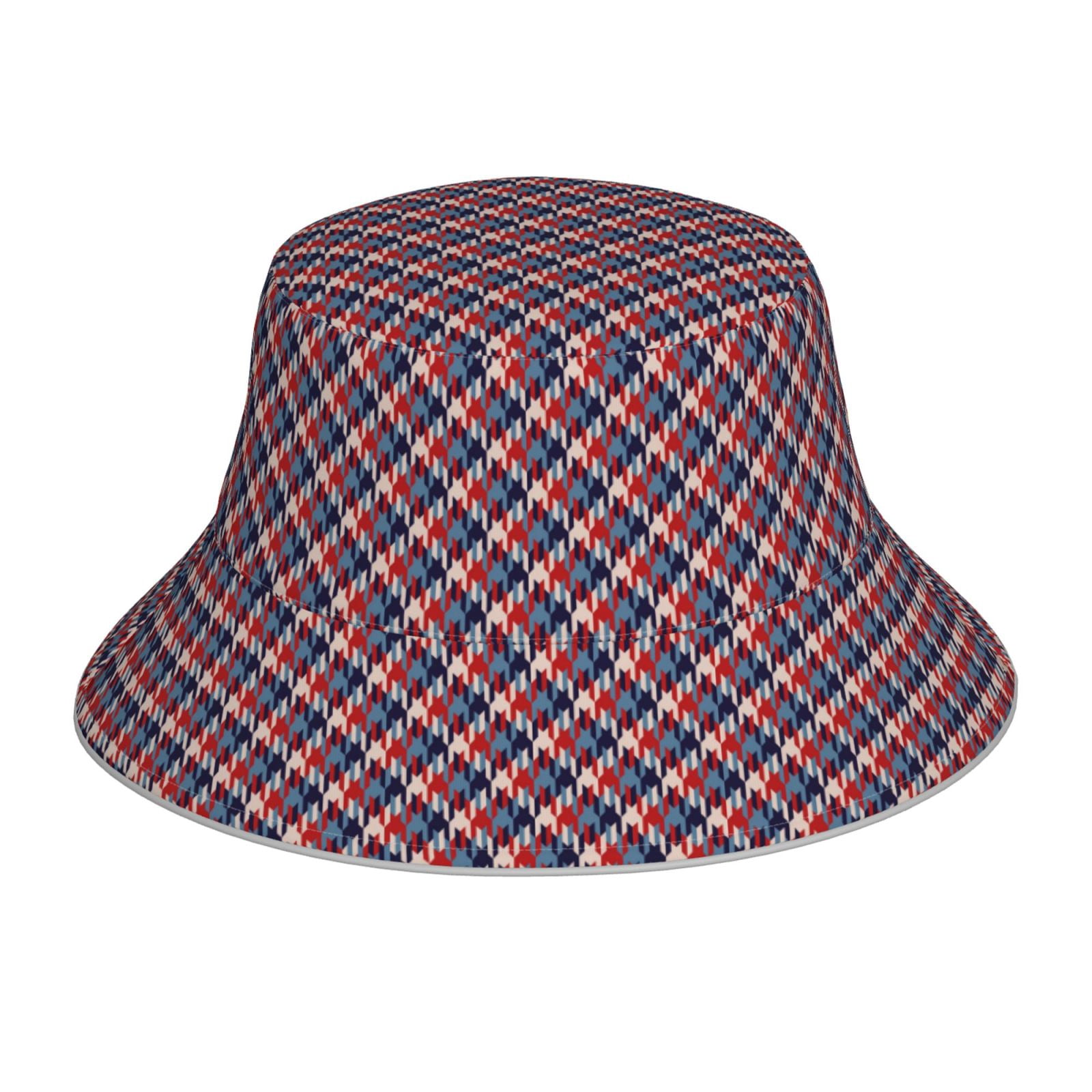Balery Red Blue Checked Sun Hats for Men Women Bucket Hat UPF 50 ...