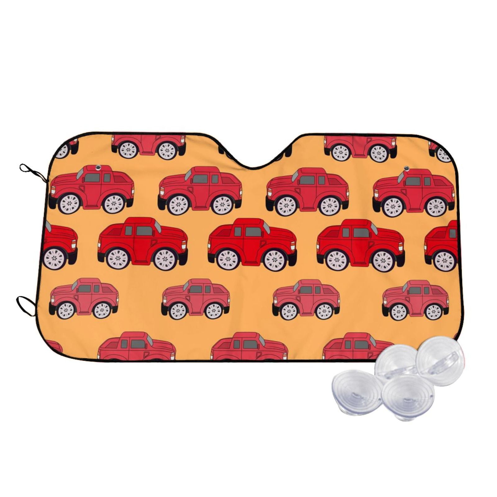 Balery Red Cars Windshield Sun Shade, Car Front Window Sunshade Cover ...