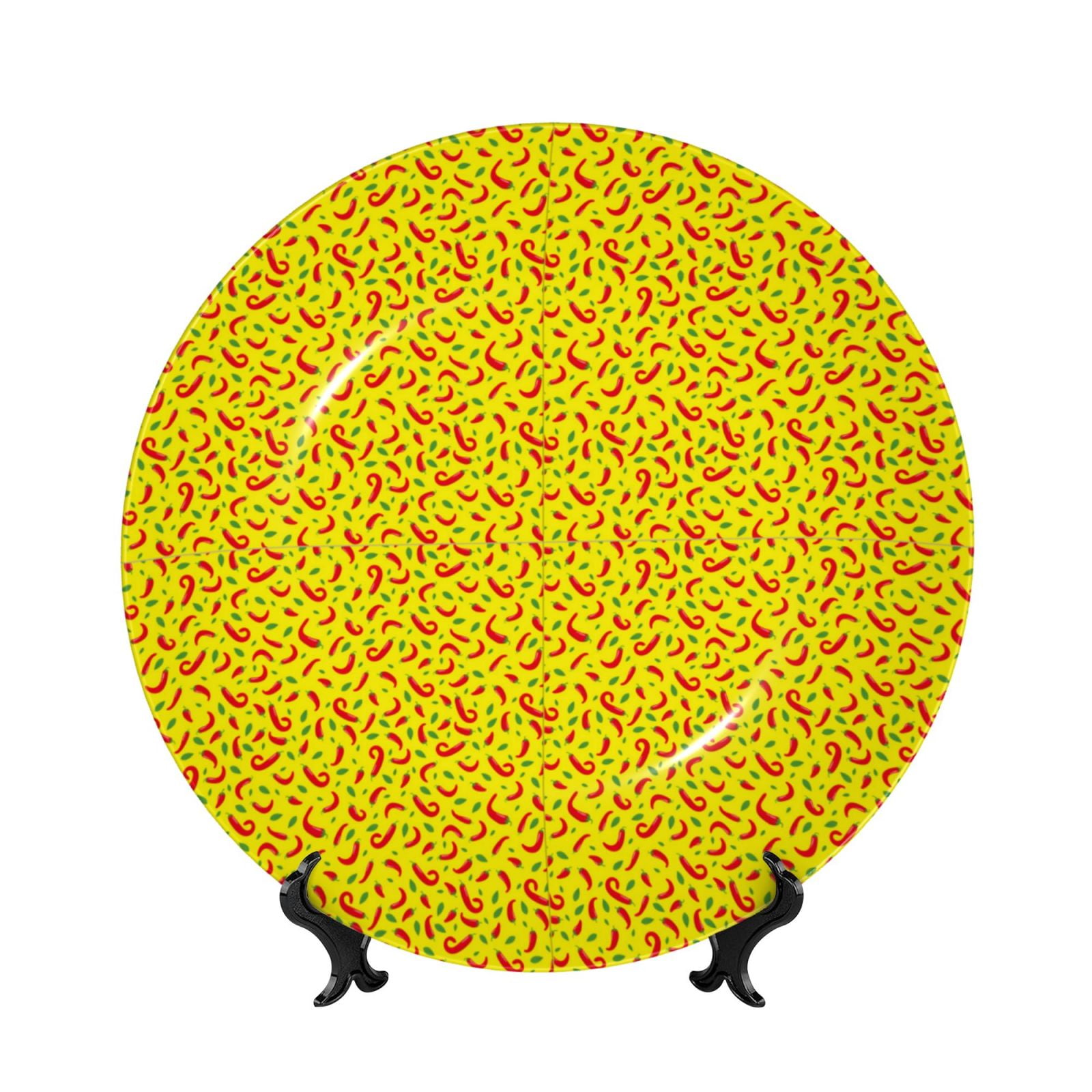 Balery Red Hot Chilly Print Bone China Decorative Plate Ceramic Dinner ...