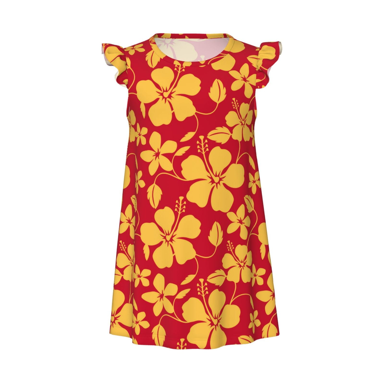 Balery Red Vintage Flowers Princess Nightgown for Girls Flutter Sleeve ...