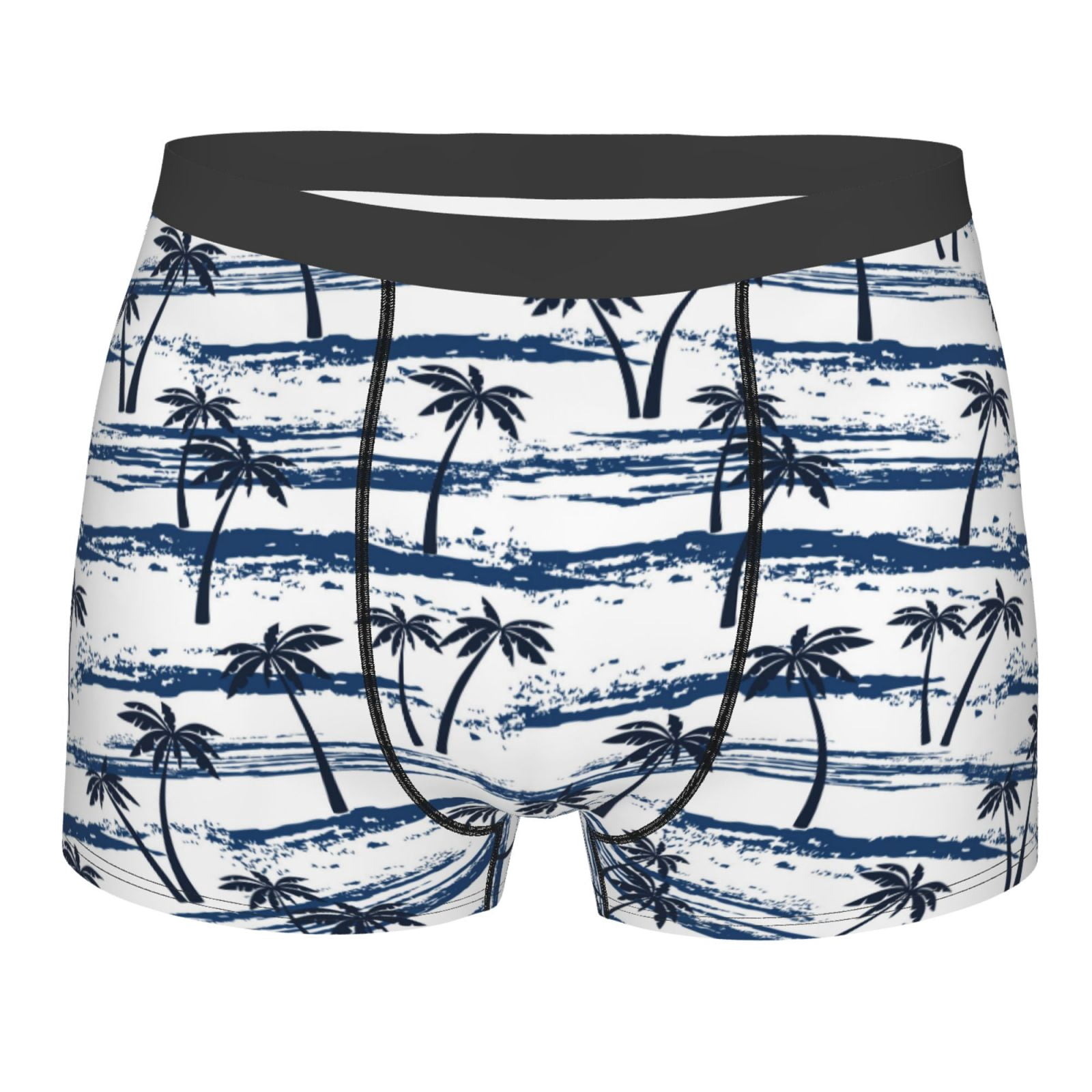 Balery Retro Coconut Tree Men's Boxer Briefs, Soft and Breathable ...