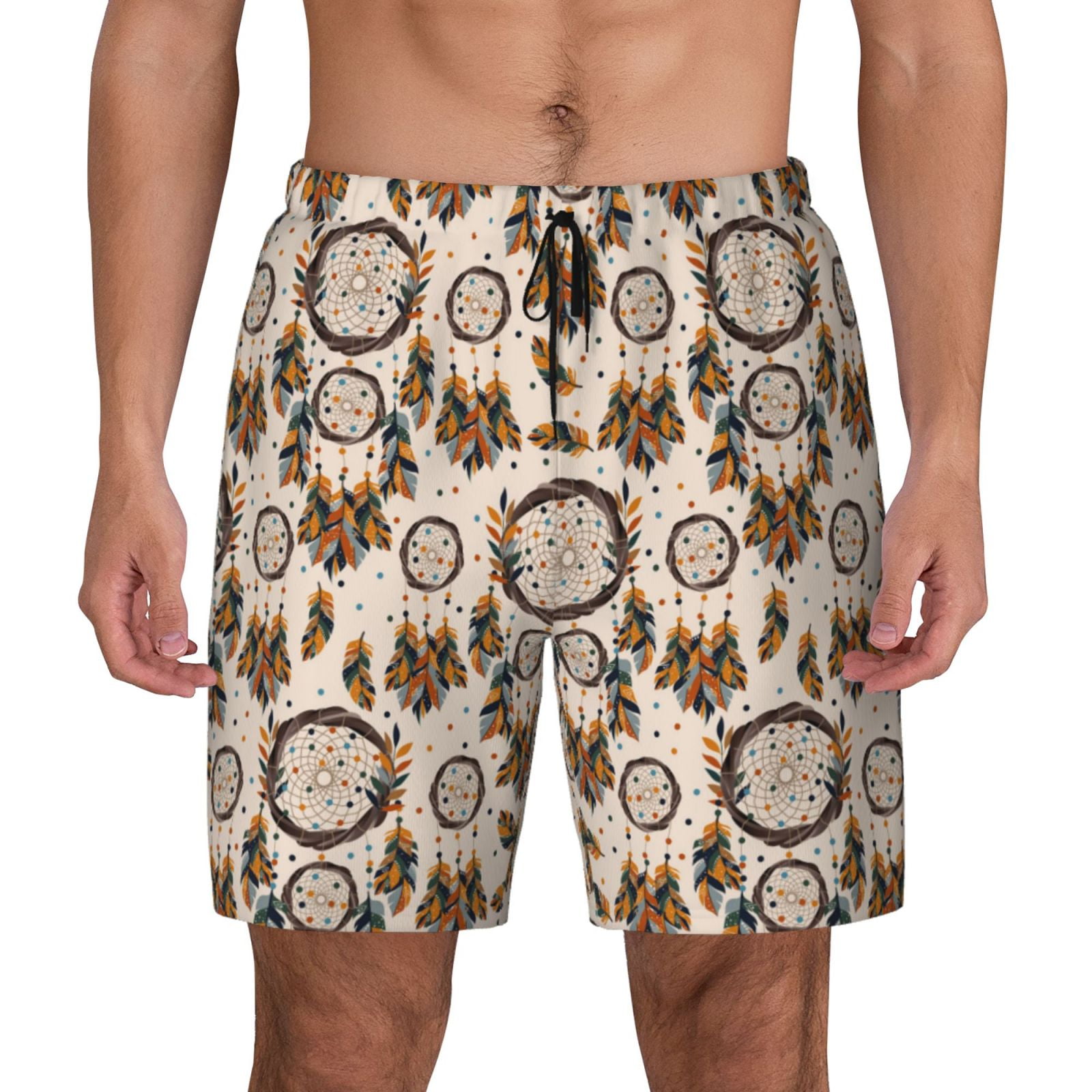 Balery Retro Dreamcatcher Mens Swim Trunks Swim Shorts for Men Quick ...