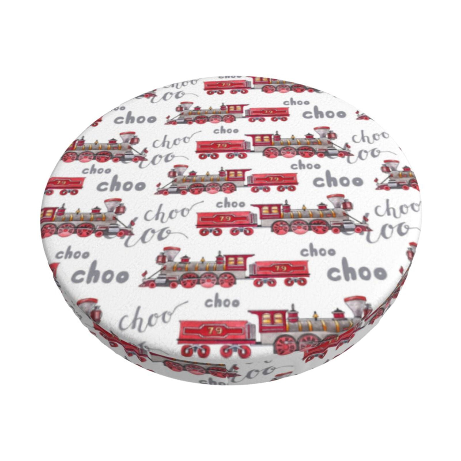 Balery Retro Train Round Bar Stool Seat Covers Velvet Fabric Adjustable ...