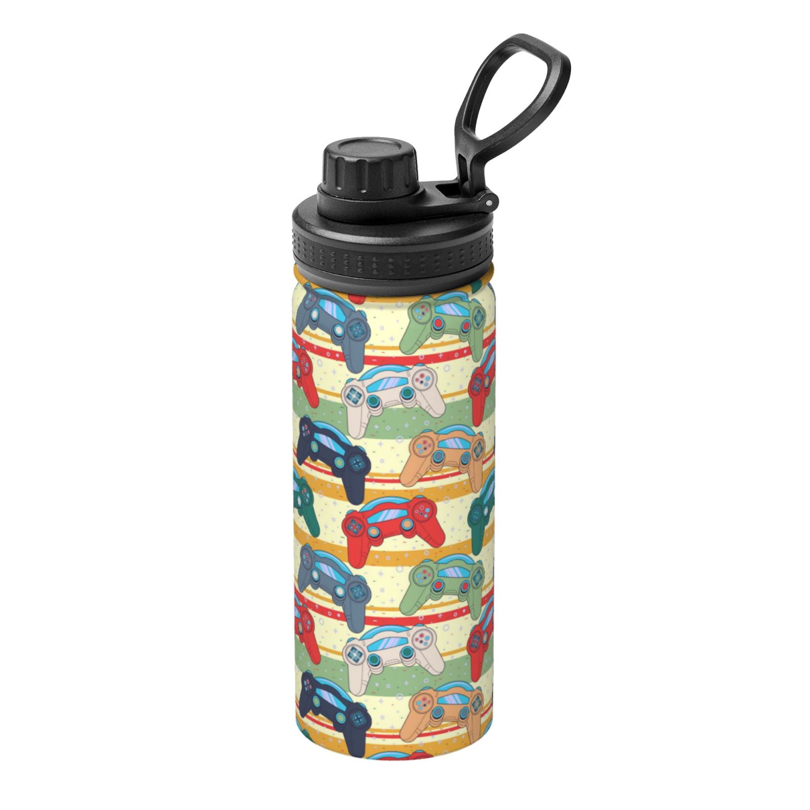 Balery Retro With Joysticks Pattern 18oz Sports Insulated Kettle ...