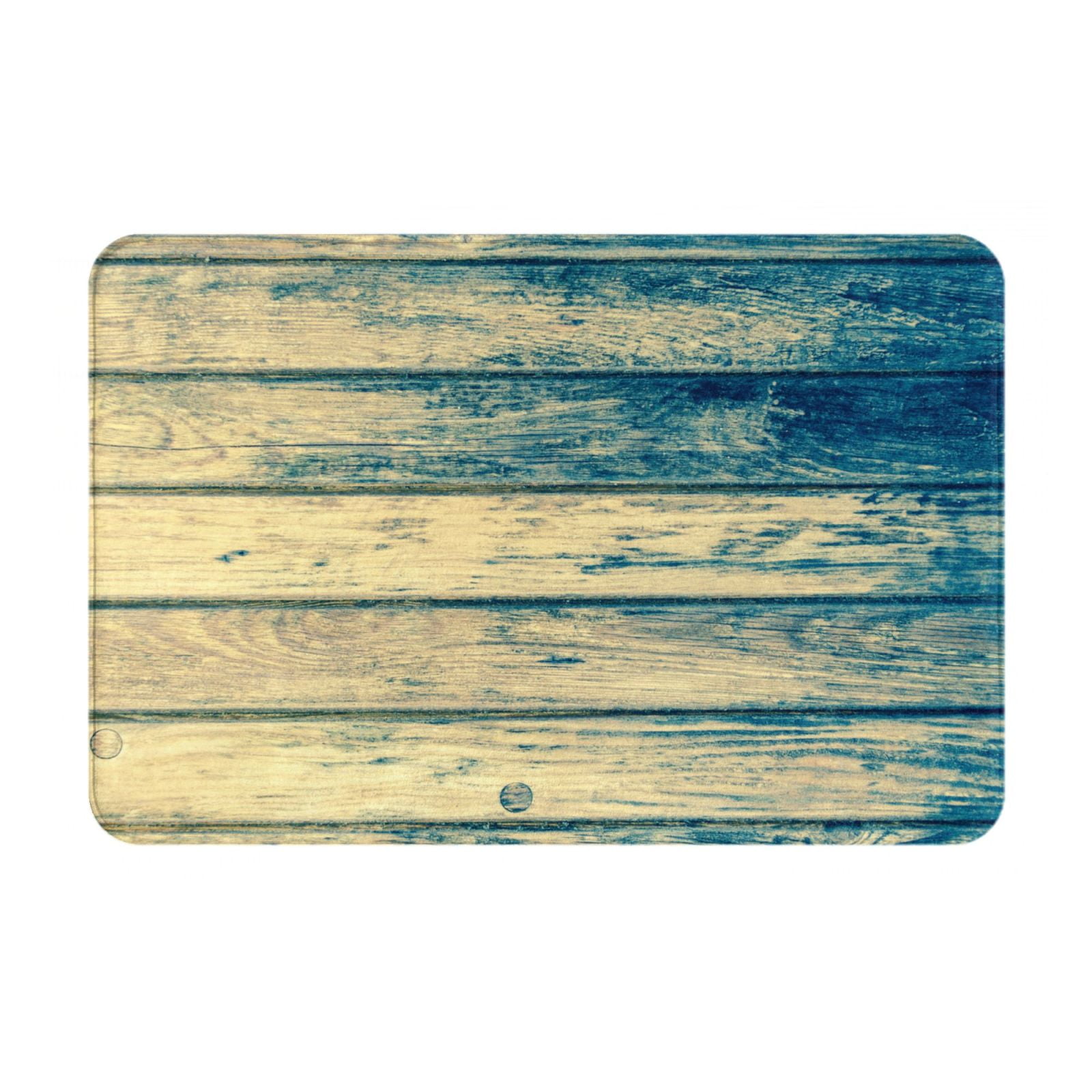 Balery Retro Wooden Doormat, Durable Flannel Fabric, Waterproof Stain ...