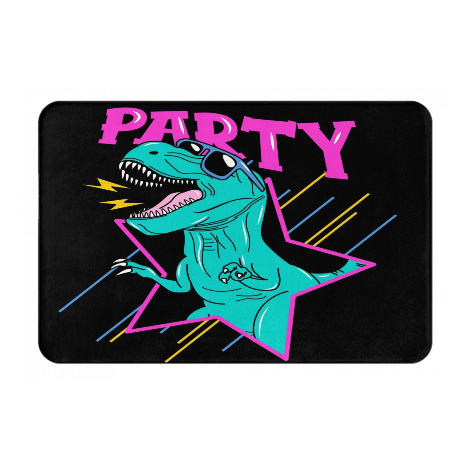 Balery Rex Dinosaur With Sunglasses Doormat, Durable Flannel Fabric ...