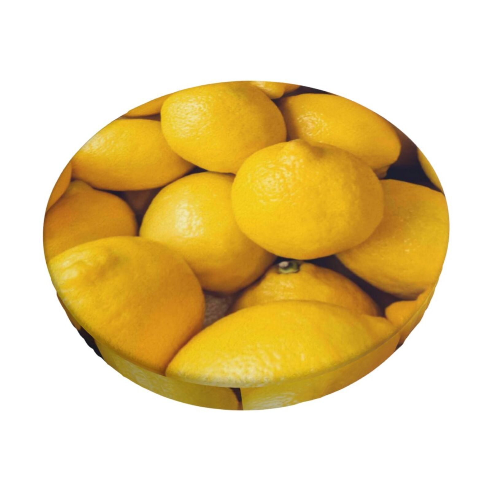 Balery Ripe Yellow Lemon Round Bar Stool Seat Covers Velvet Fabric ...