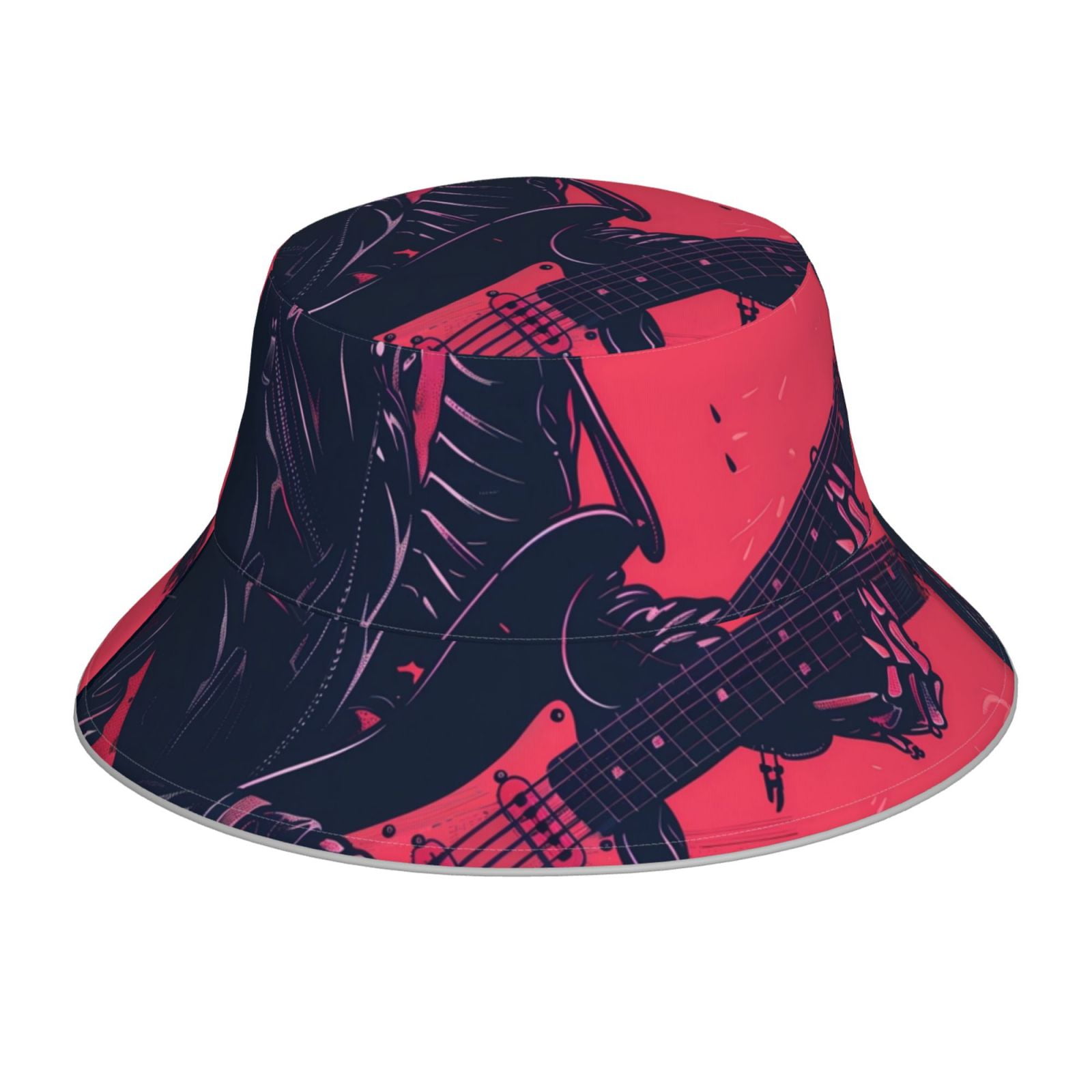 Balery Rock Skull Guitarist Sun Hats for Men Women Bucket Hat UPF 50 ...